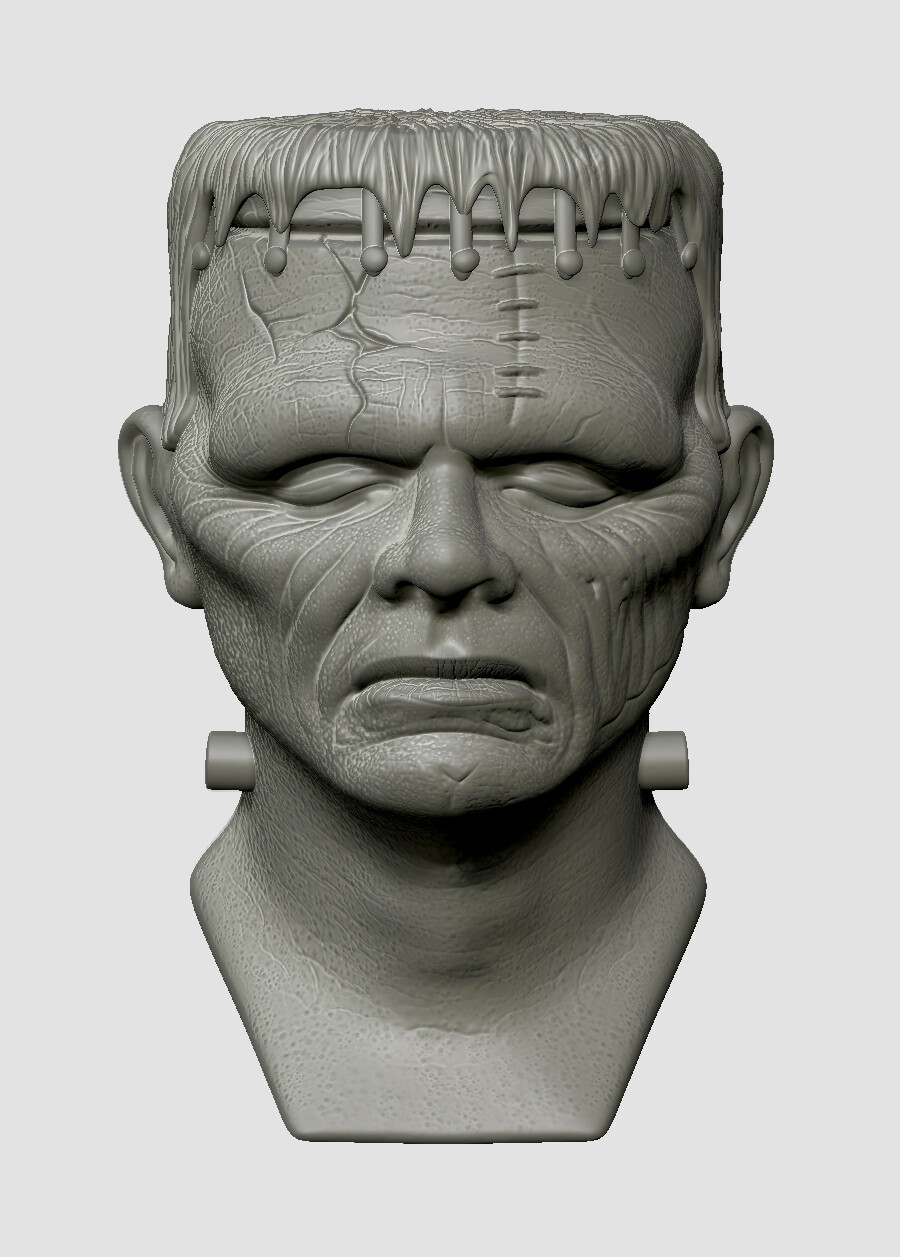 ArtStation - "The Funhouse" Frankenstein mask