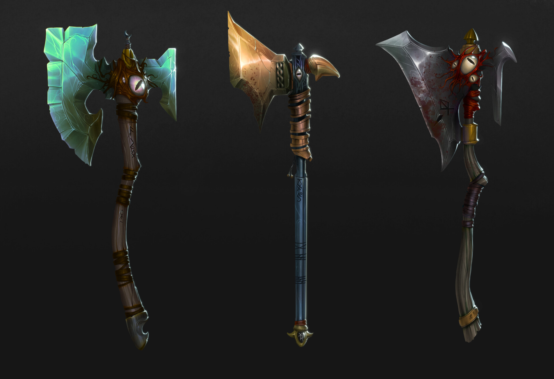 ArtStation - Viking Axe Concepts - Weapon Design