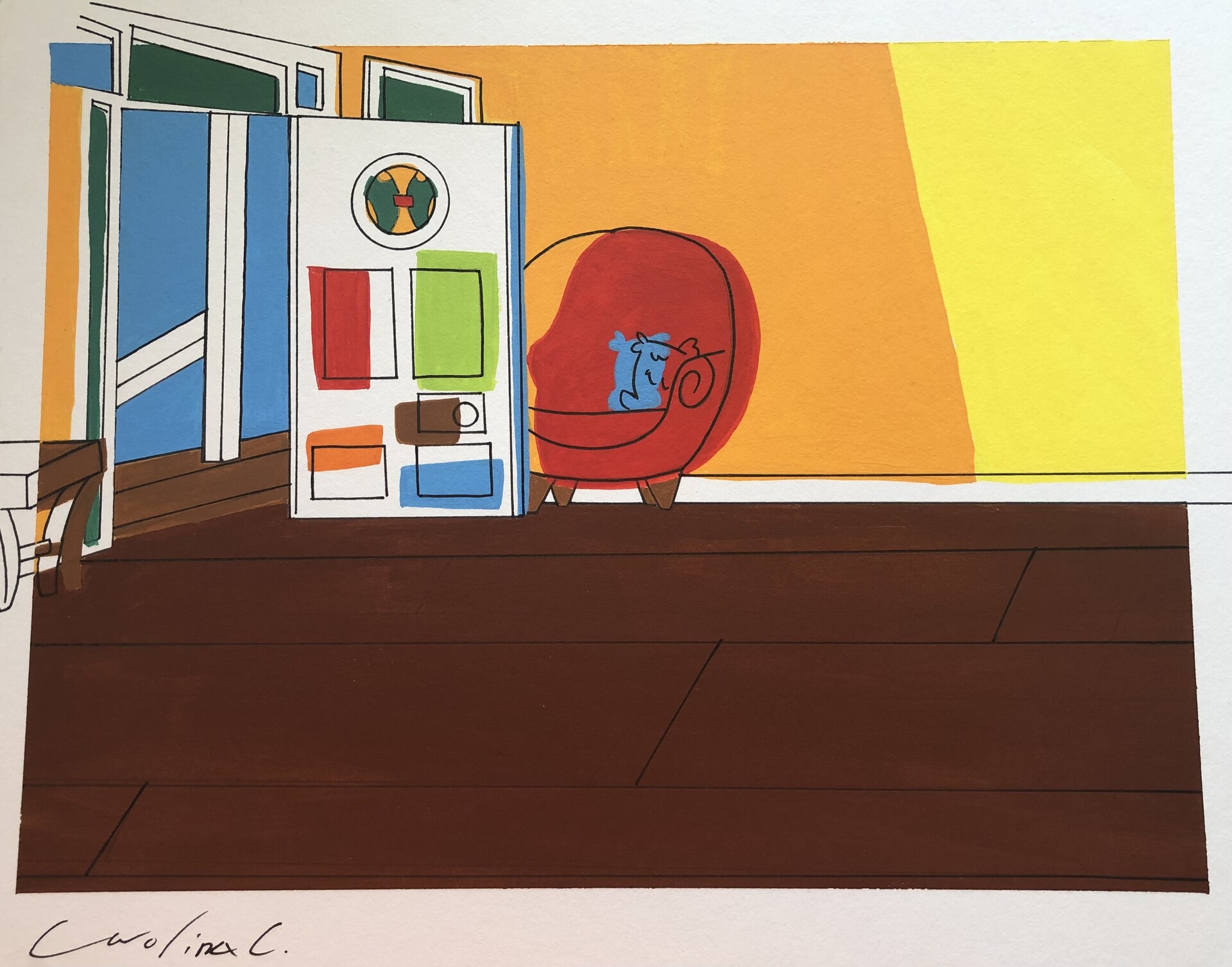 Carolina Camacho - Bluey animation cel