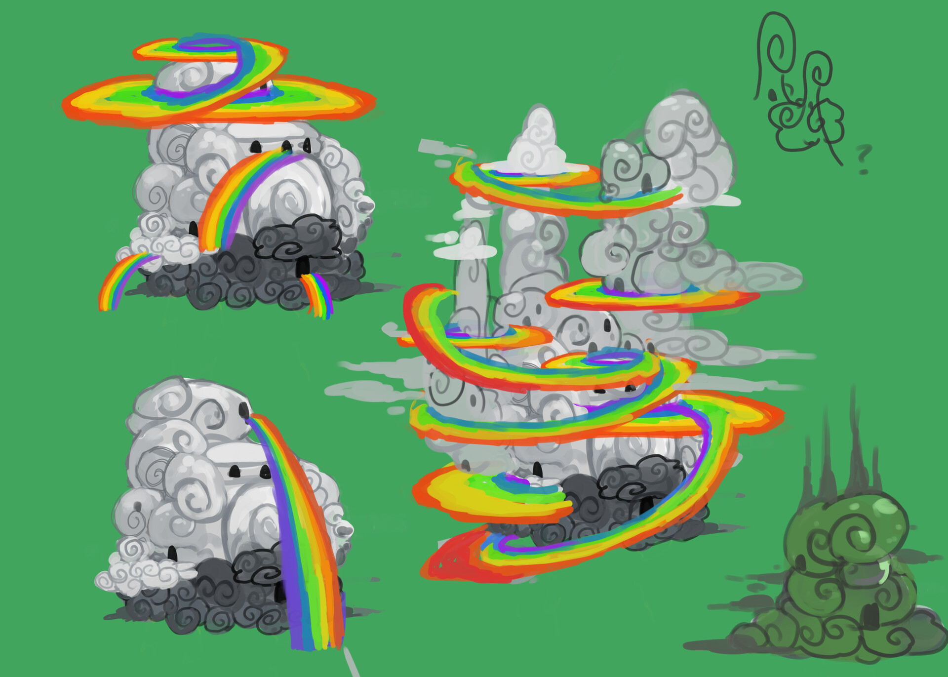 ArtStation - cloud castle sketch