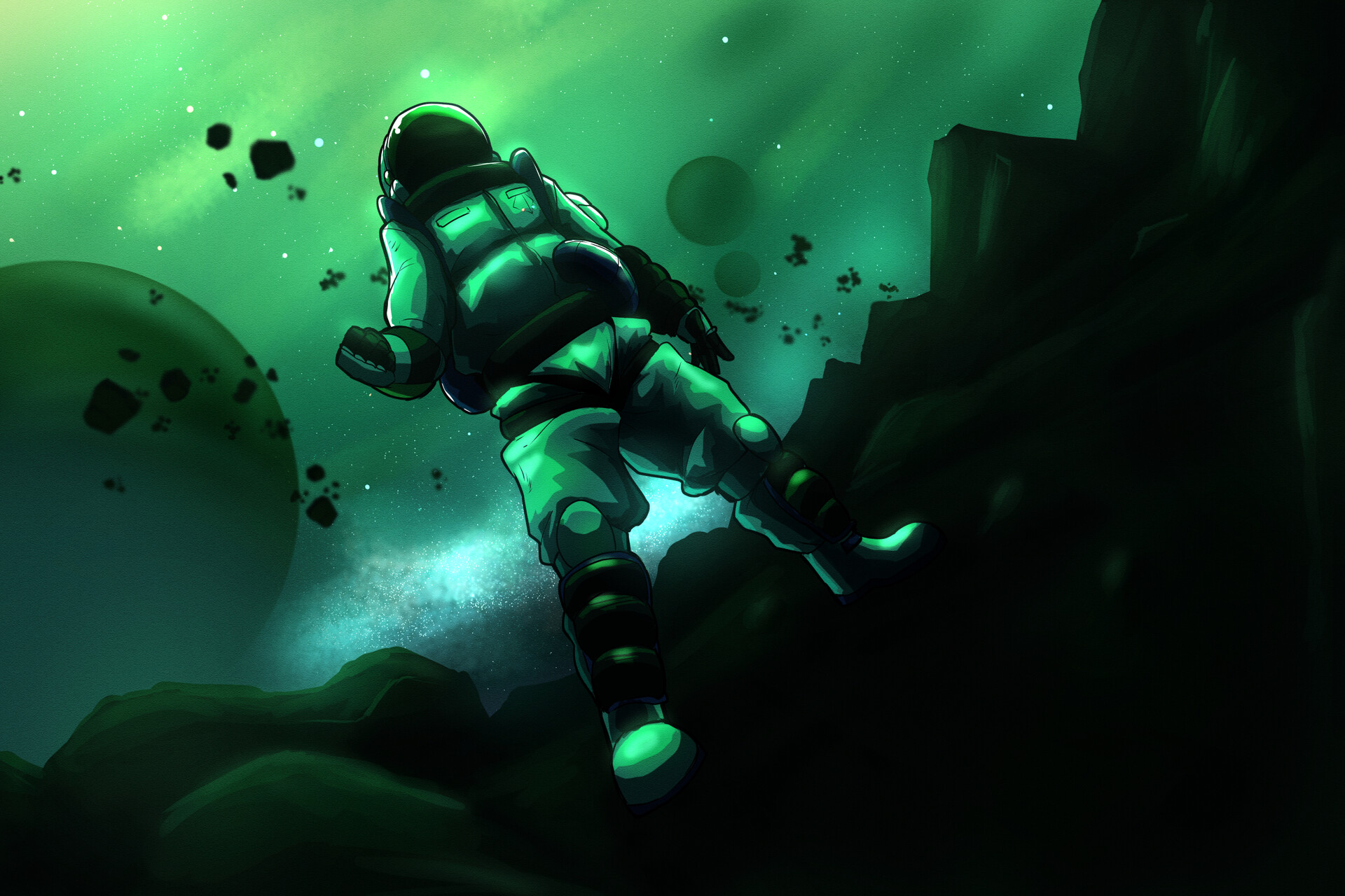 ArtStation - Blue In Space (3) illustration