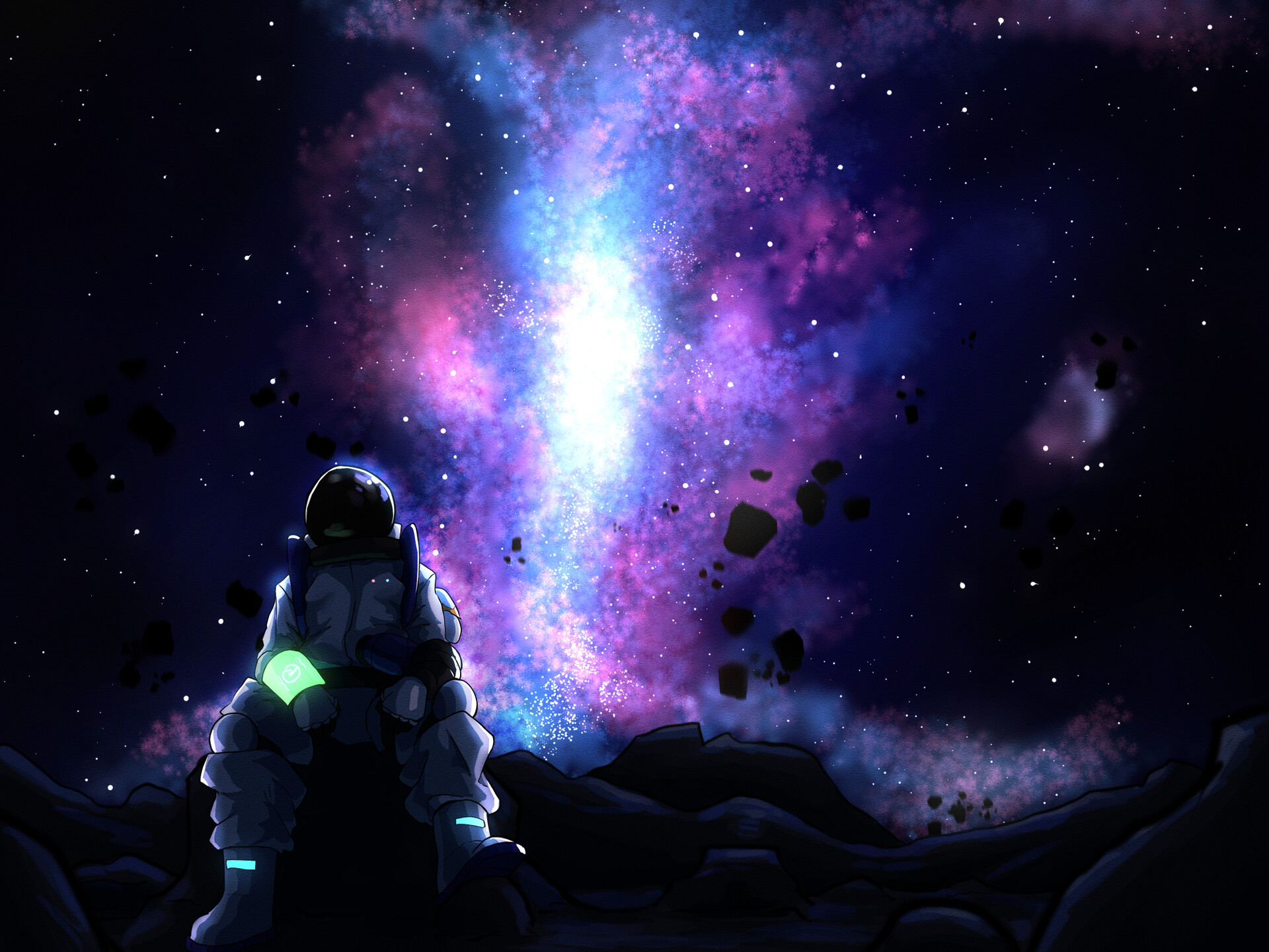 ArtStation - Blue In Space (4) illustration