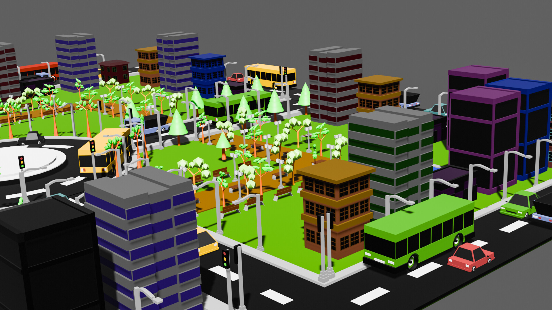 ArtStation - Low Poly City