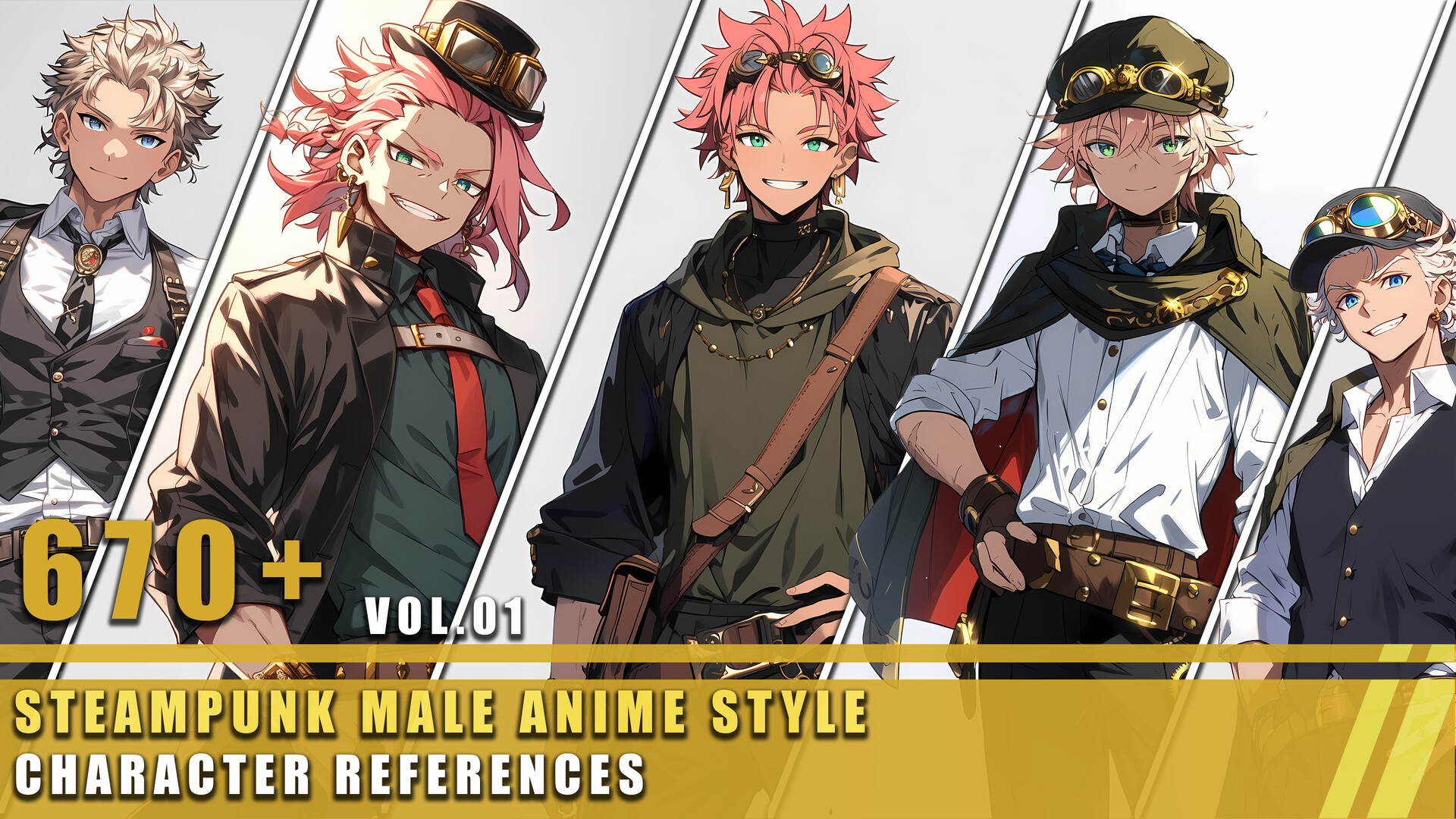 WaterLaw's Studio - 670+ Steampunk Male Anime Style - Character ...