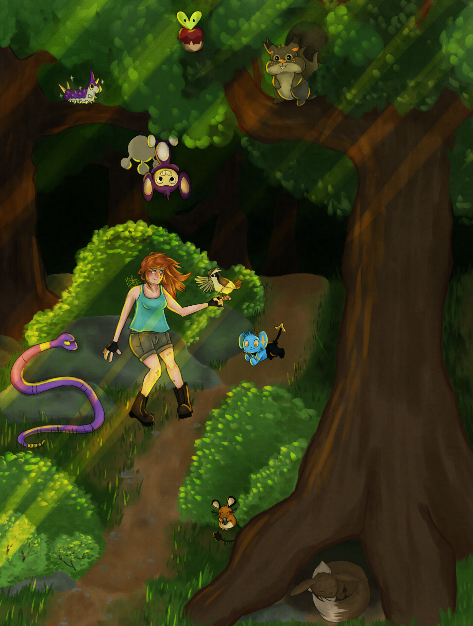 ArtStation - Pokemon scenery art