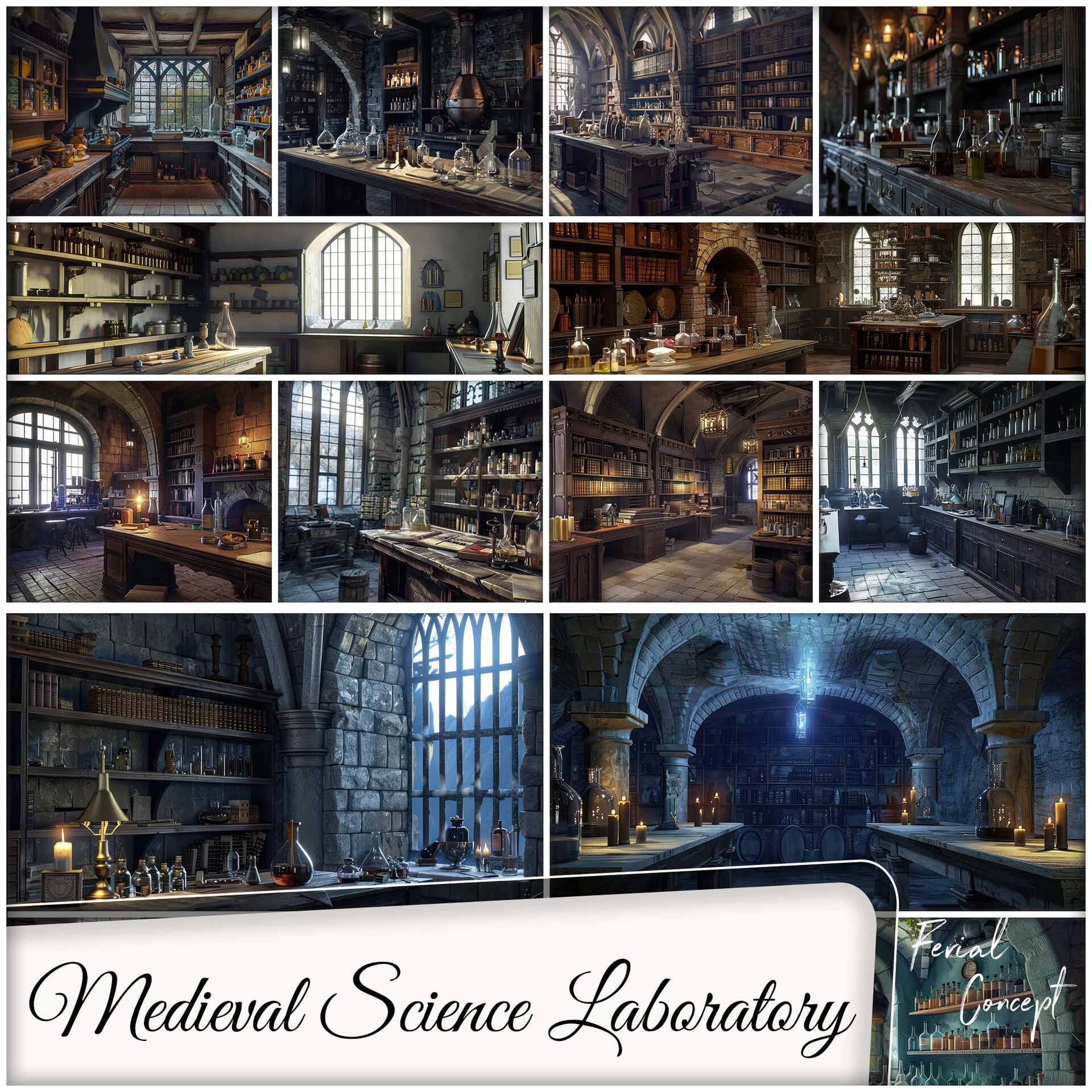 Ferial Concept - 🔹220 Medieval Science Laboratory Environment Concept ...