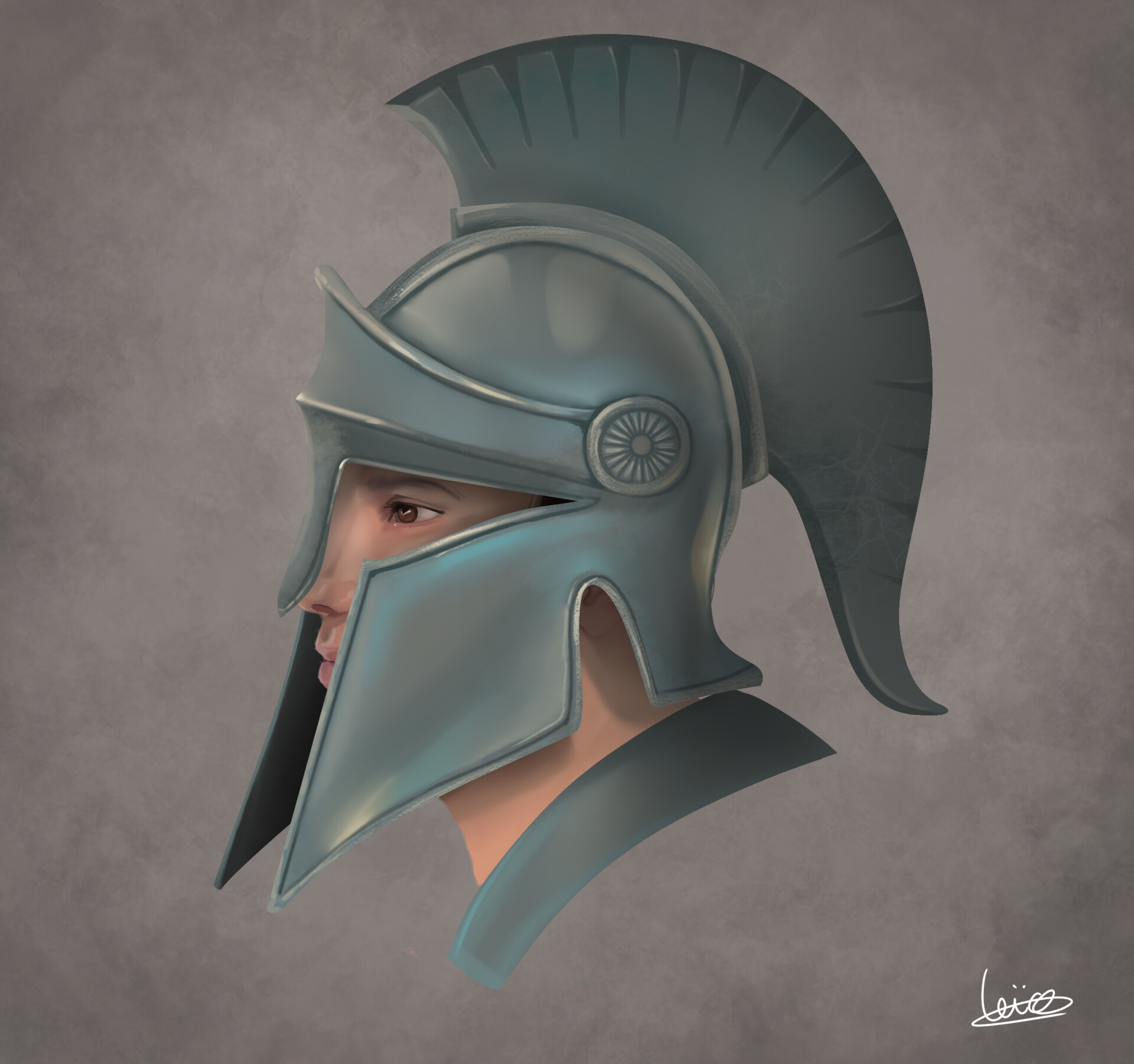 Ancient Greek Helmet Drawing 3D Print An Ancient Greek Helmet With