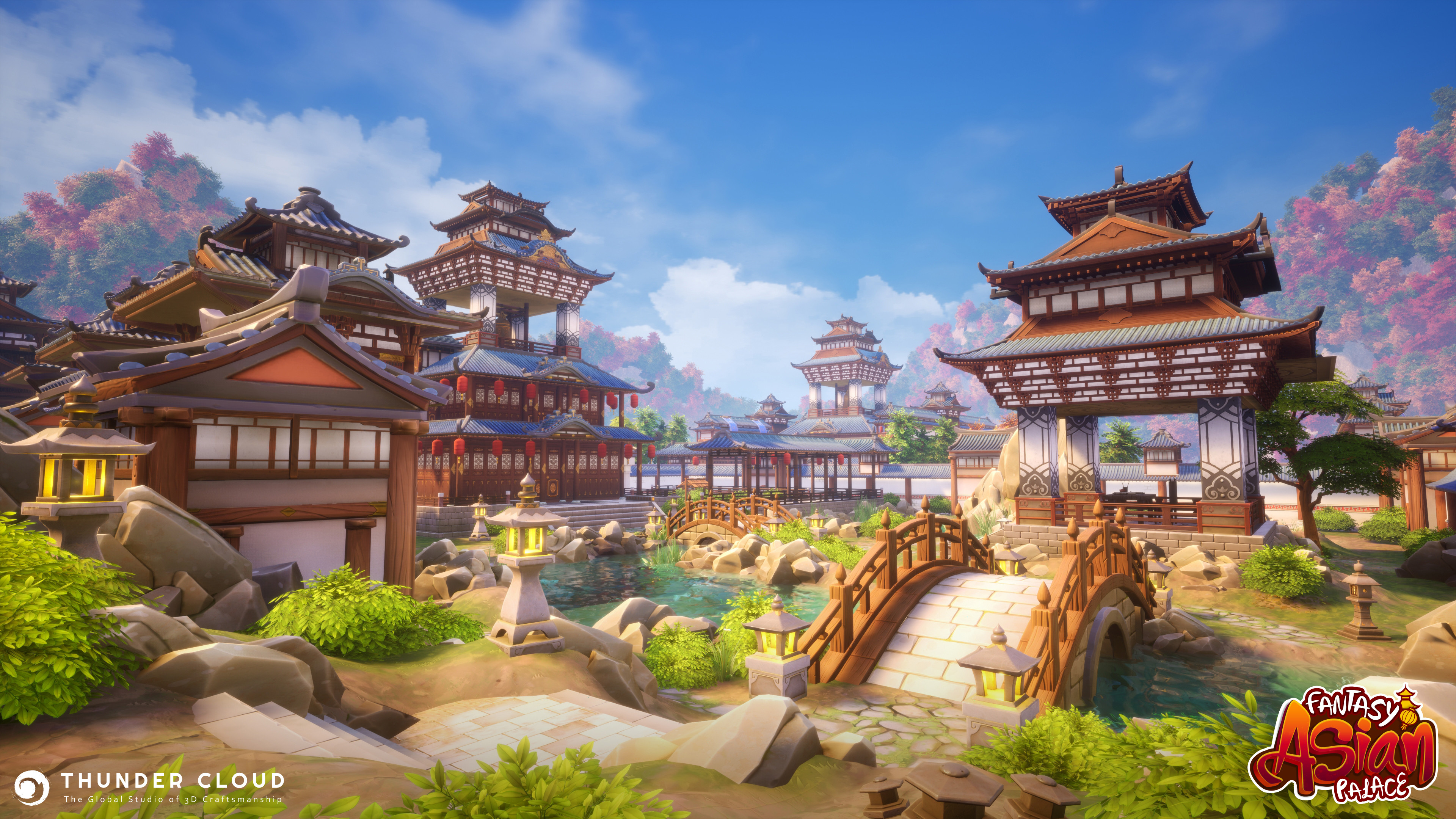 Thunder Cloud Studio - Stylized PBR 3D Environment - Fantasy Asian ...