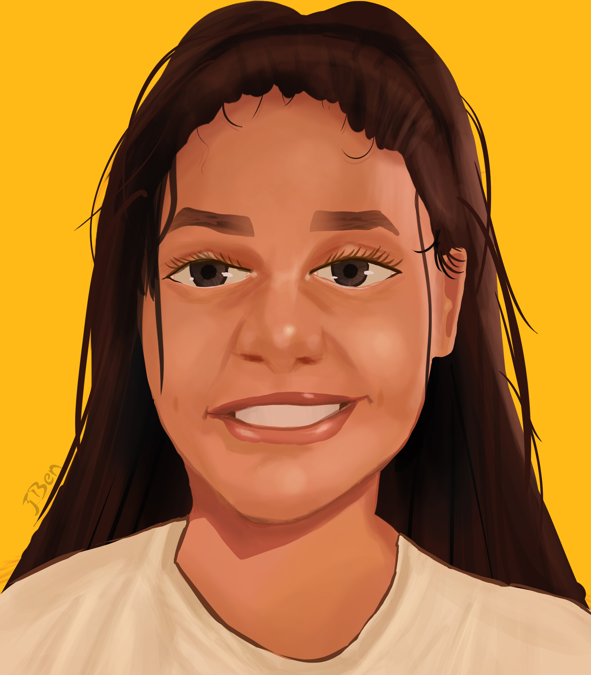 ArtStation - A girl grinning