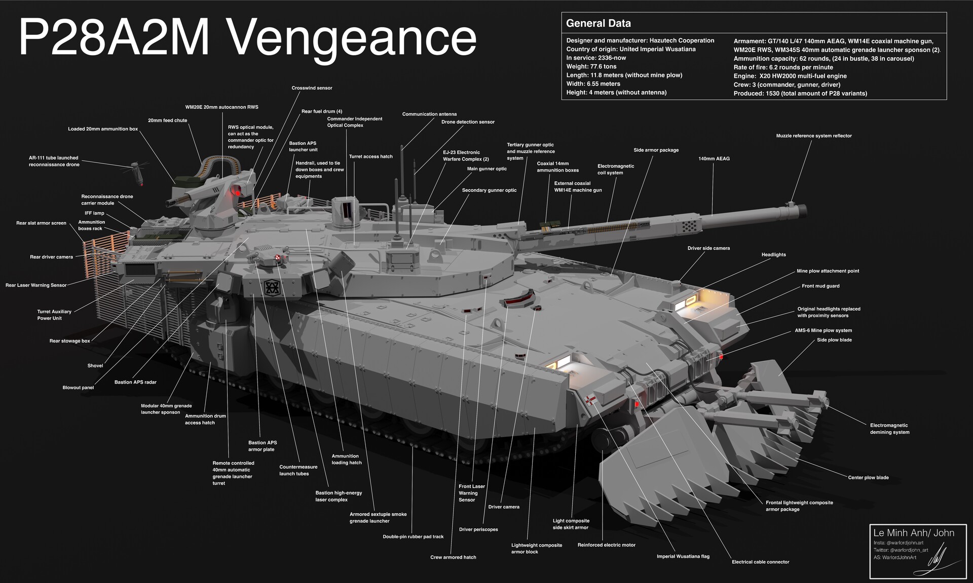 ArtStation - P28A2M Vengeance MBT