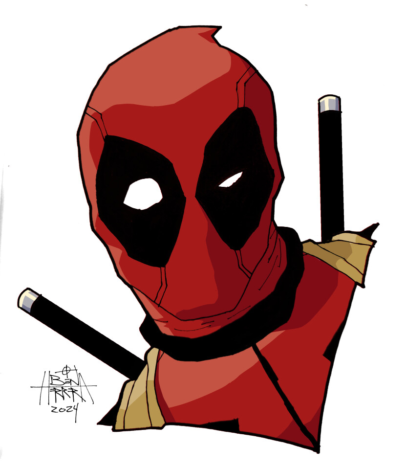 Ben Herrera - Deadpool Headshot Inks and Colours