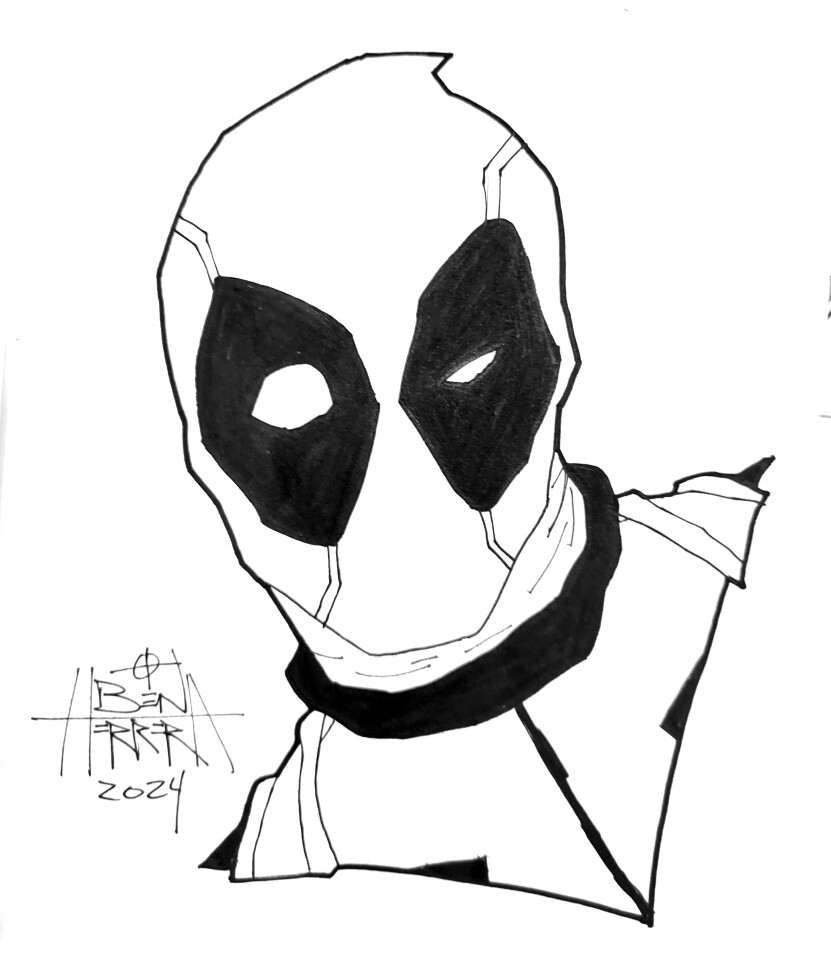 Ben Herrera - Deadpool Headshot Inks and Colours