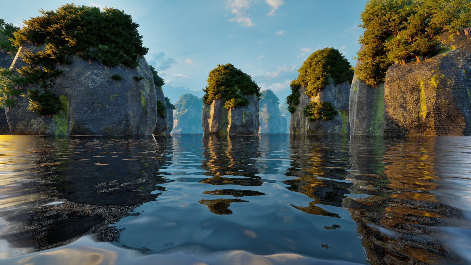 Mohammad Sifat - 3d island rock