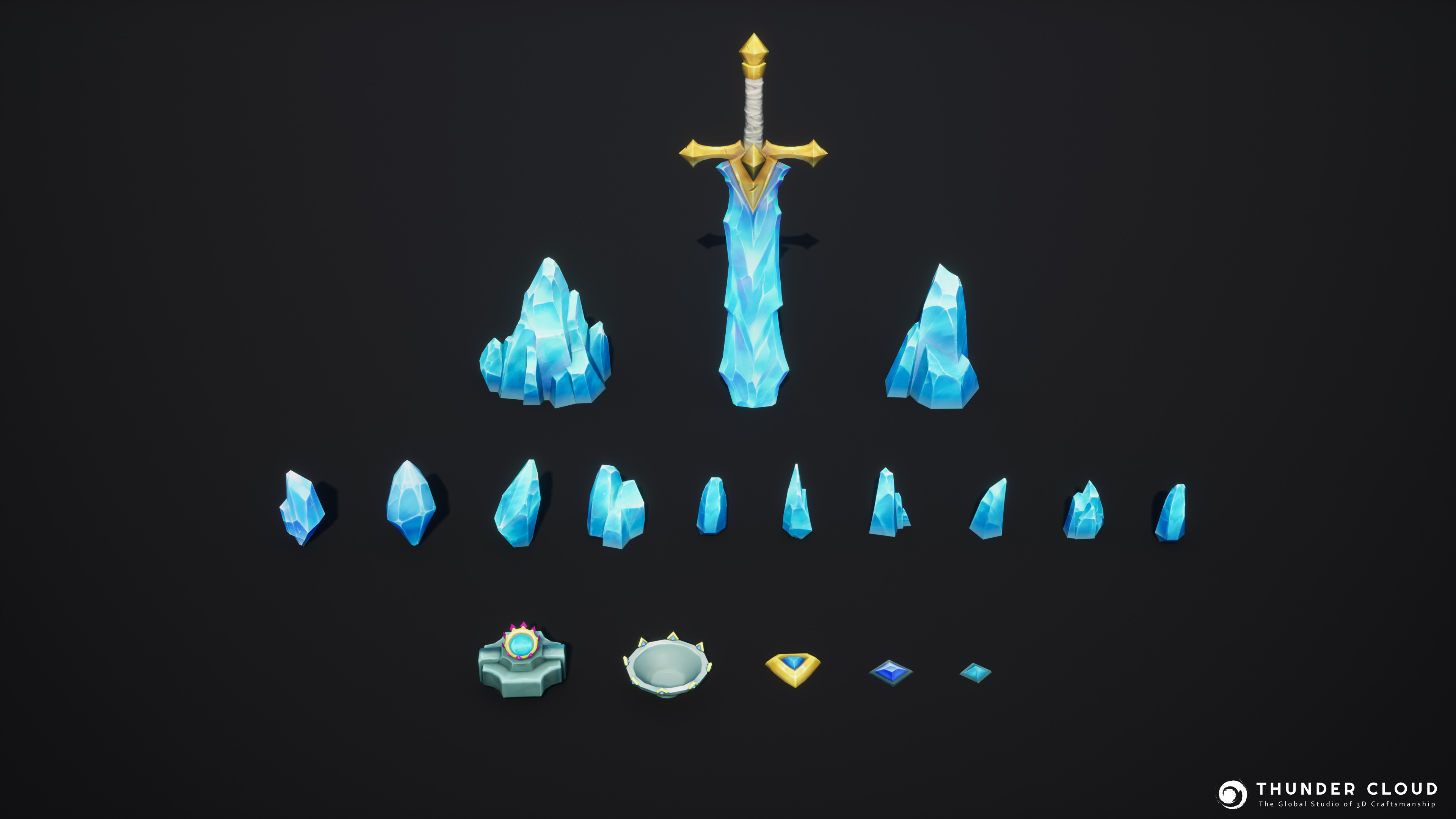 Thunder Cloud Studio - Modular Assets - Mystical Ruined Altar (Stylized ...
