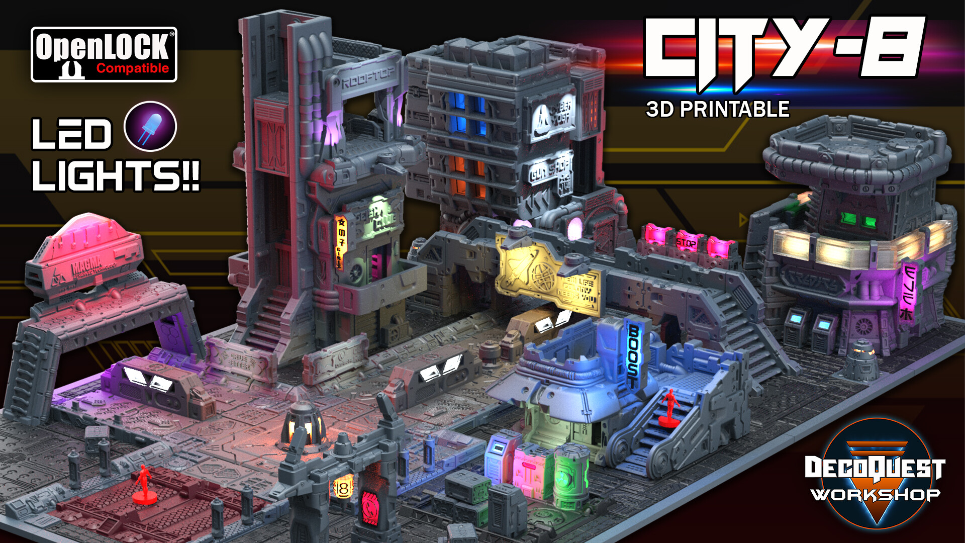 ArtStation - City-8 (3D printable)