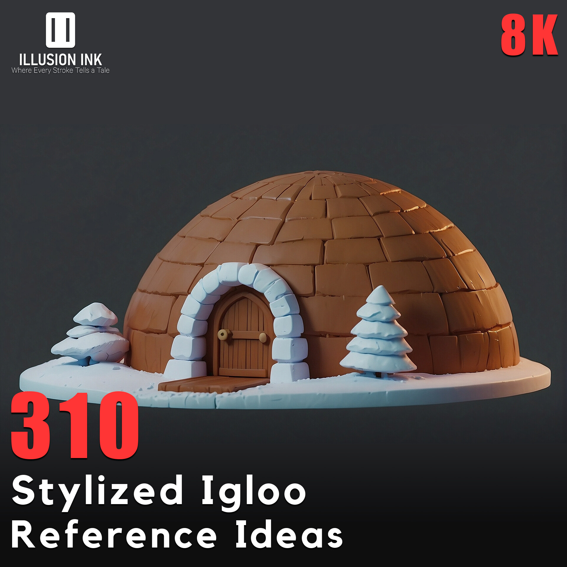 ILLUSION INK - 310 Stylized Igloo Reference Ideas | 8K