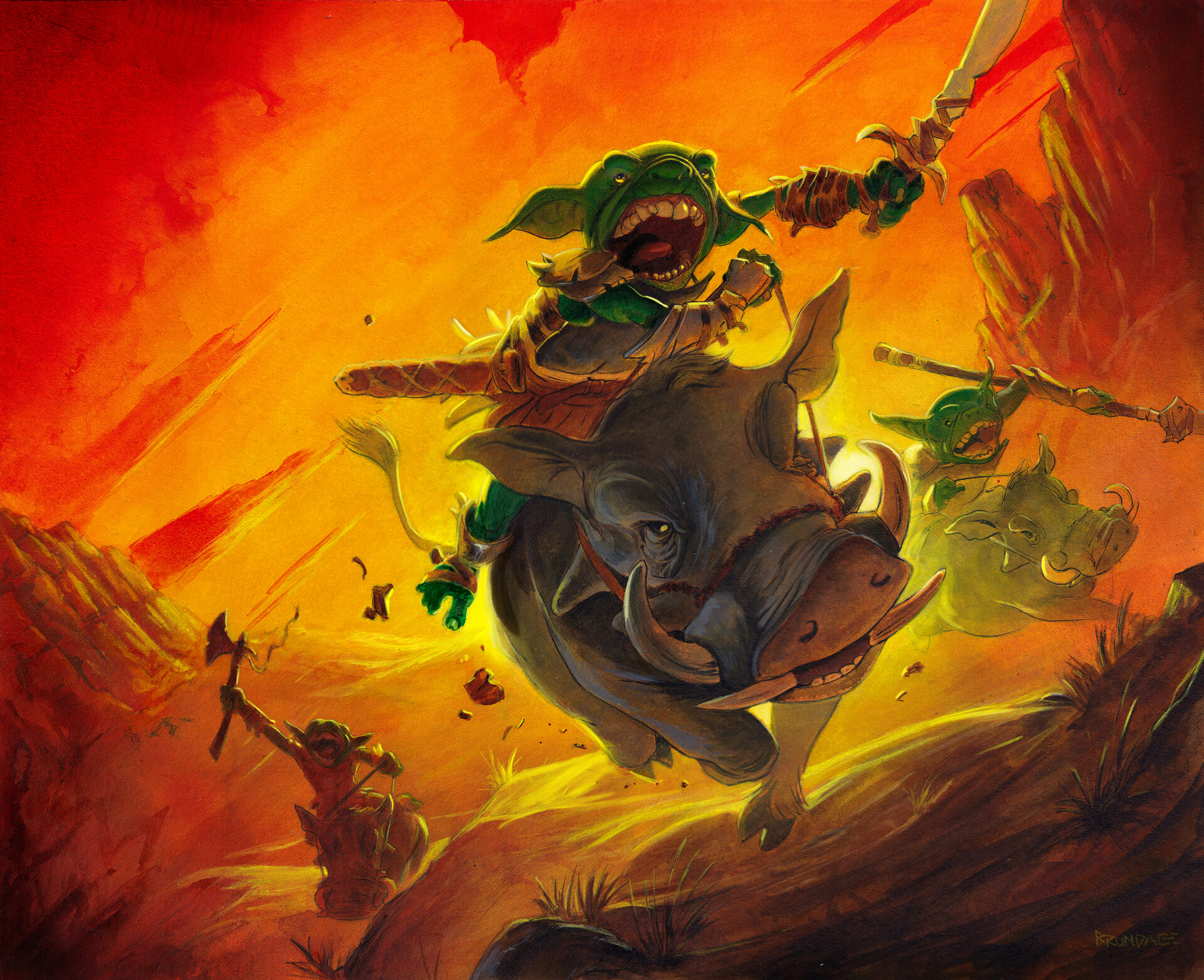 ArtStation - Goblin Raiding Party