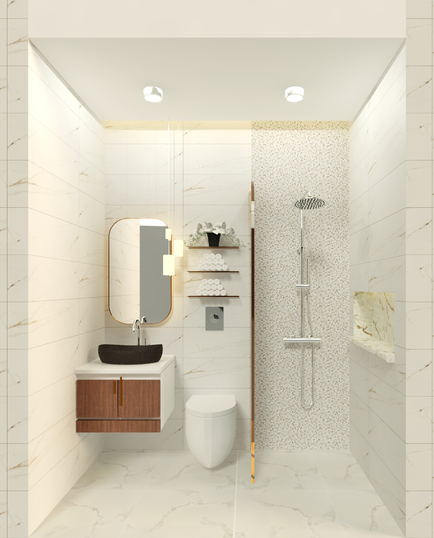 ArtStation - SPACE SAVER BATHROOM DESIGN