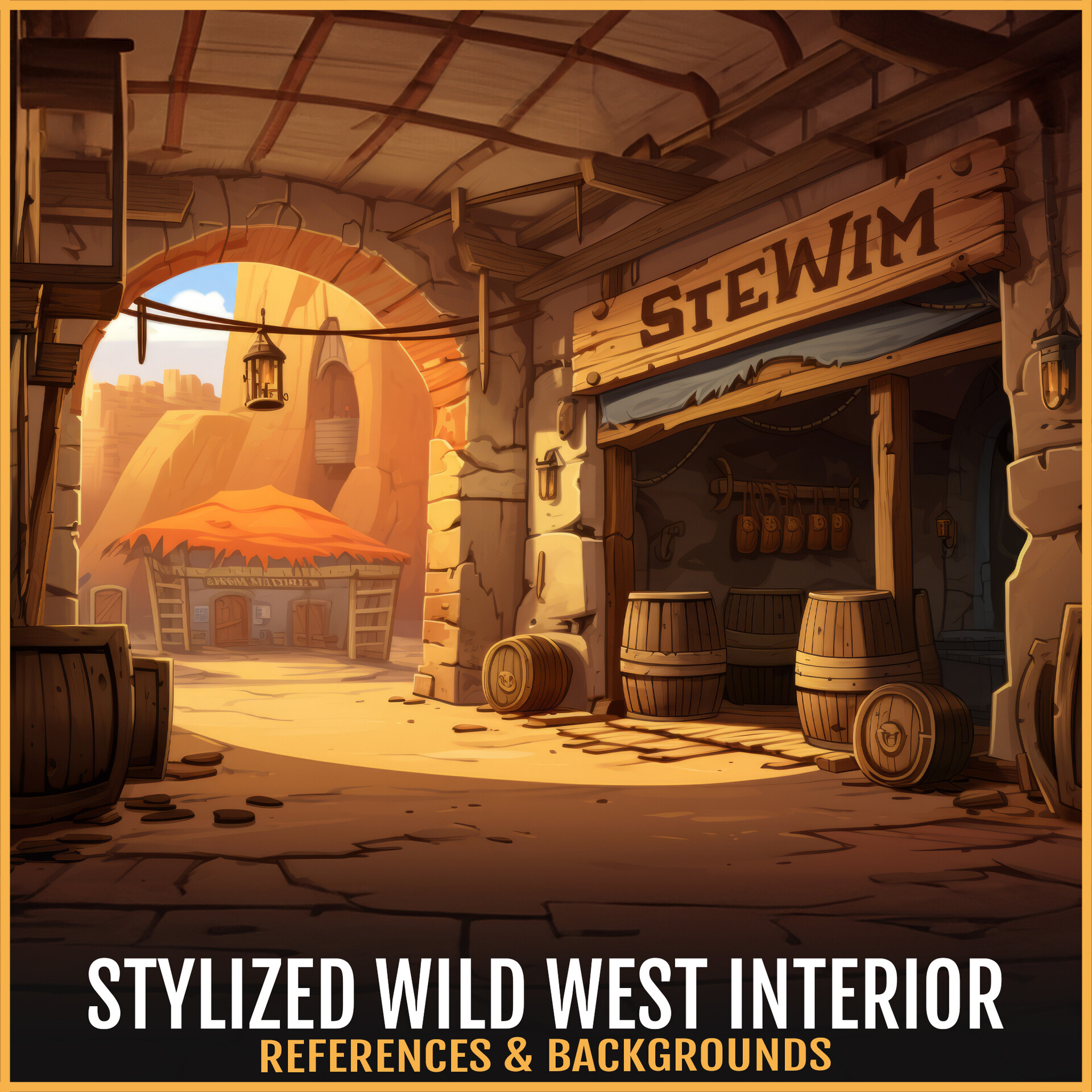ArtStation - 202 Stylized Wild West Interior VOL115