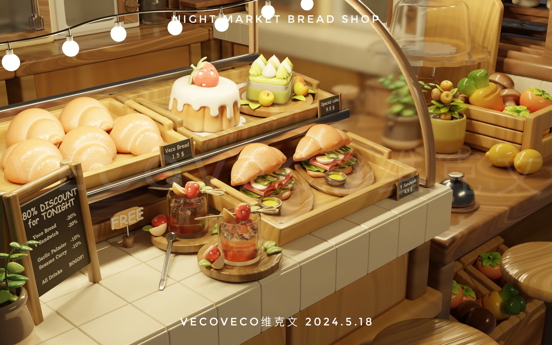 ArtStation - Nightmarket Breadshop