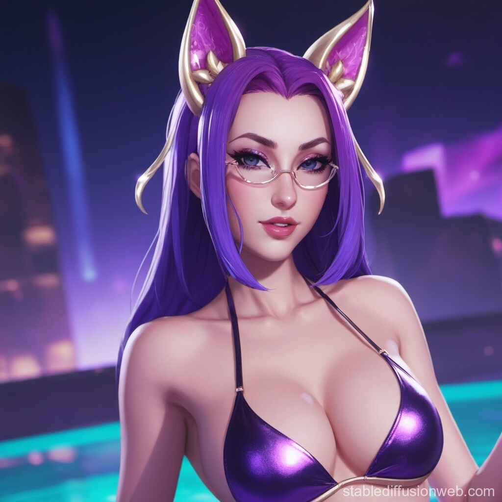 ArtStation - League of Legends K/DA Seraphine in bikini 2