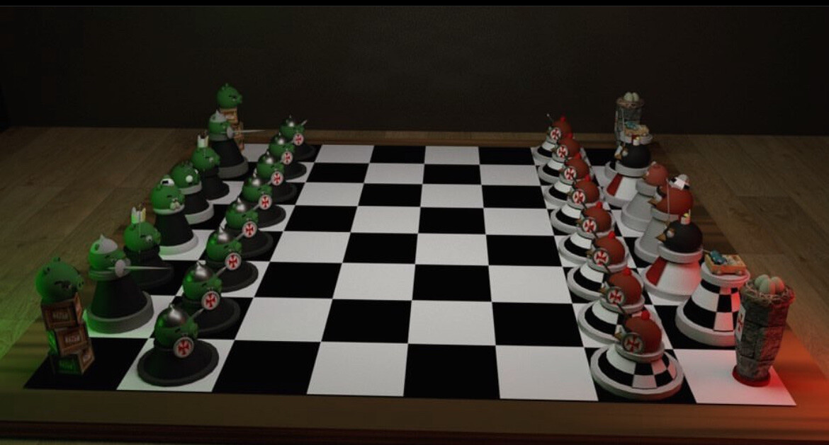 ArtStation - Angry birds chess