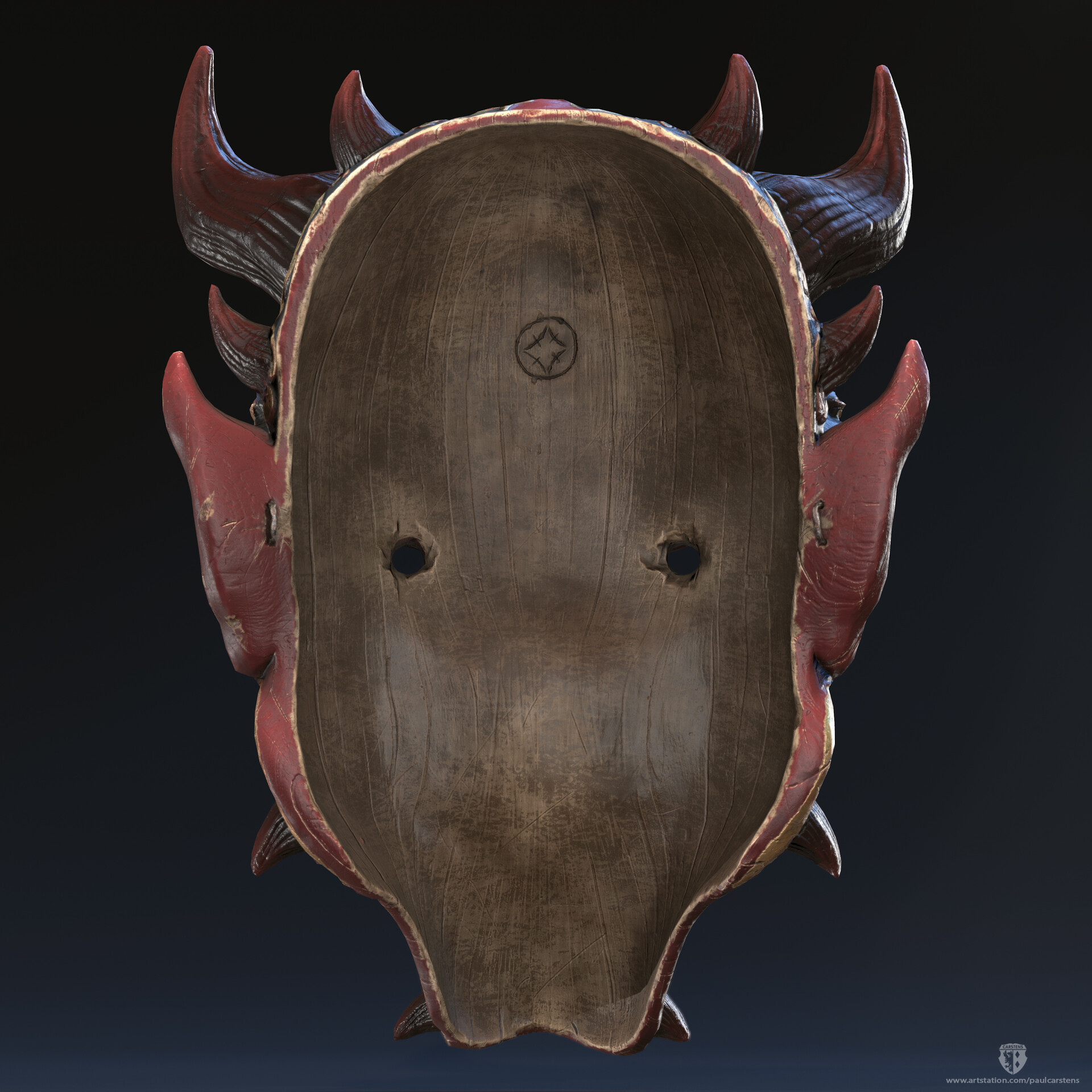 Games Artist - Japanese Oni Mask - Prop Breakdown - Paul Carstens