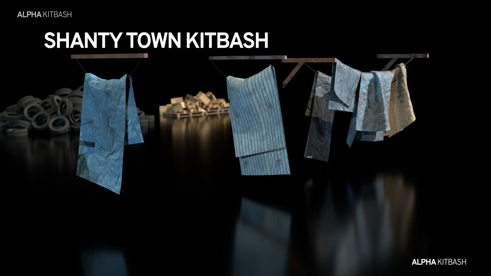 Alpha - Shanty Town Kitbash - Assets