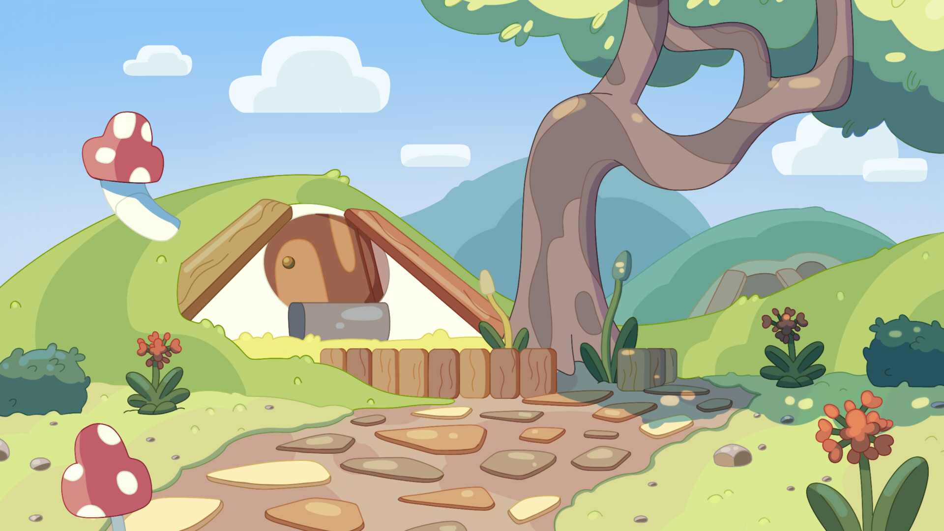 ArtStation - Bluey Artstyle background