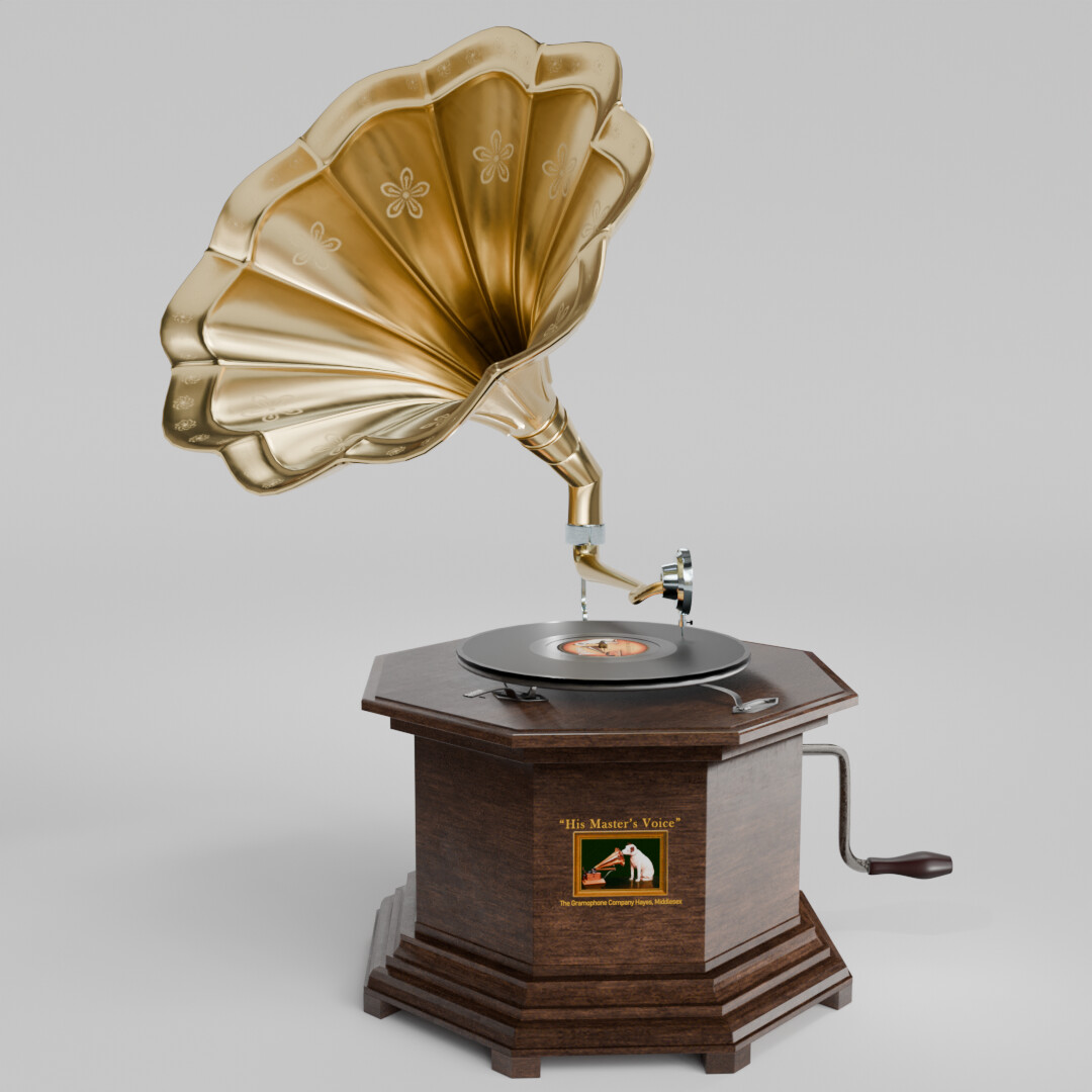 ArtStation - Realistic 3D Gramophone