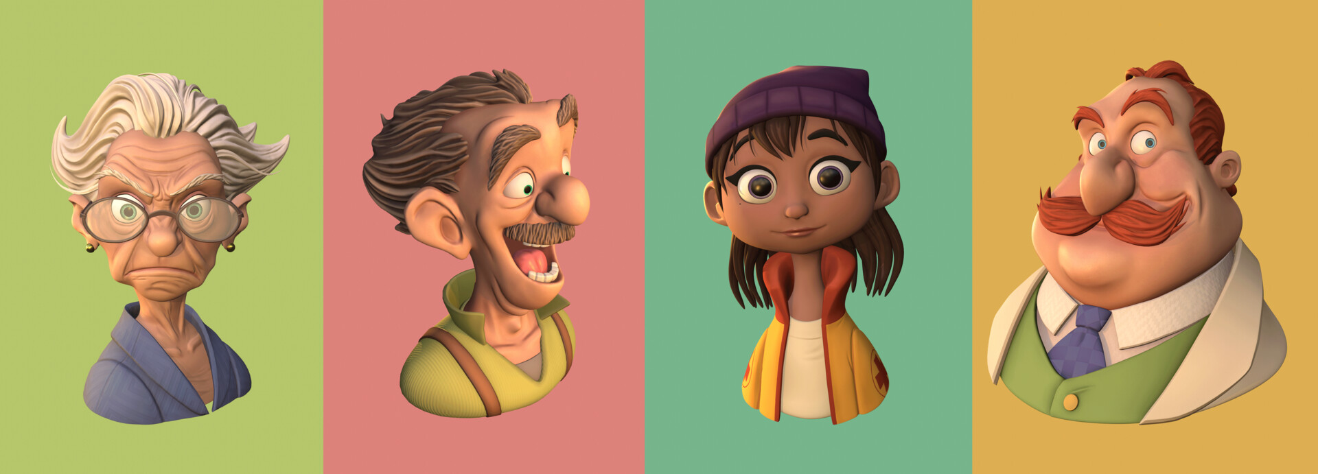 ArtStation - Cartoon Busts