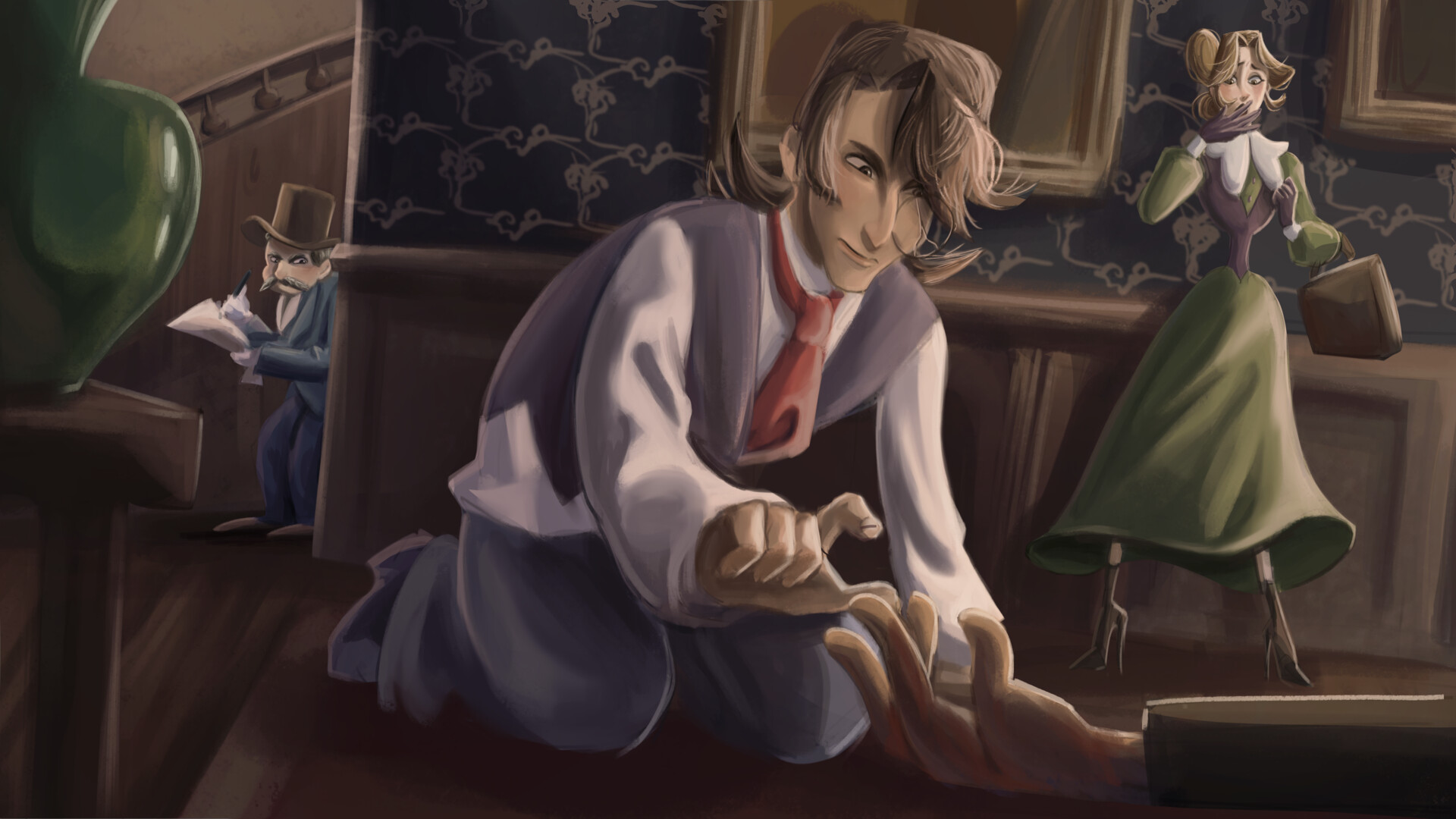 ArtStation - Sherlock Holmes chara design exercise (schoolwork)