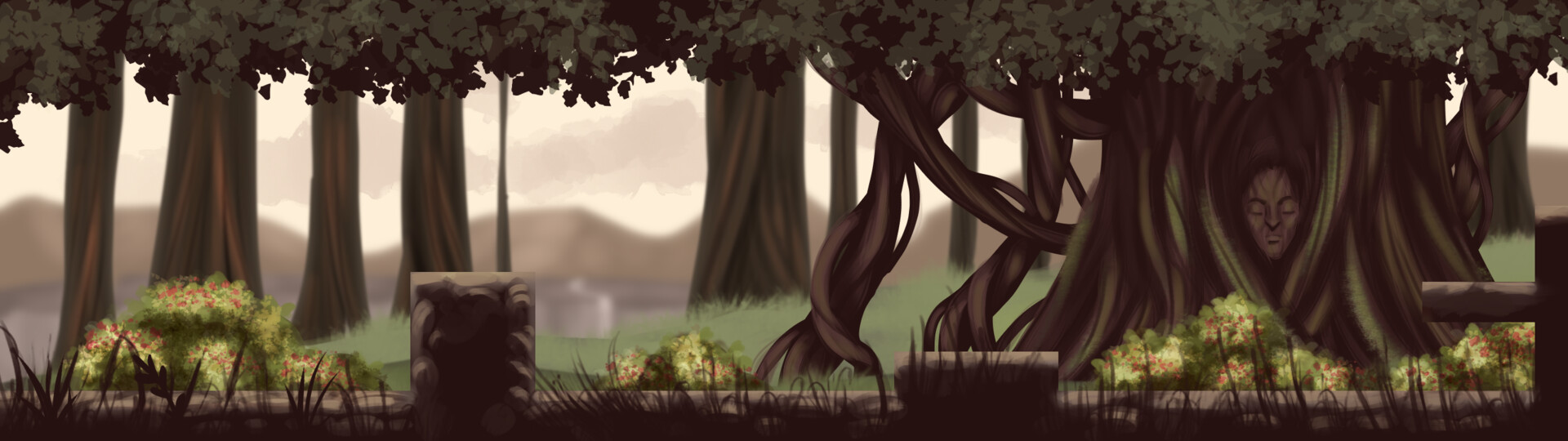 ArtStation - ancient forest Metroidvania month 24