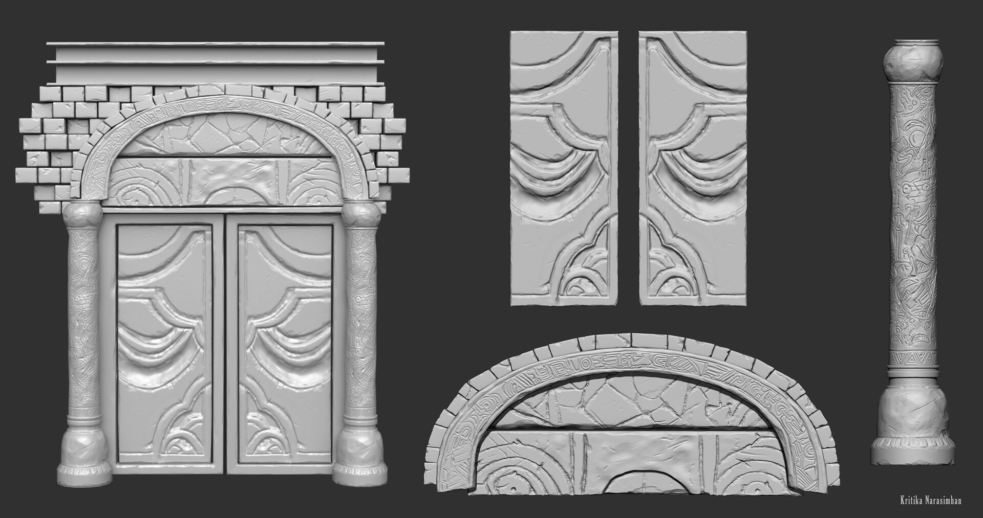 ArtStation - Pillar-God of War Inspired artwork WIP
