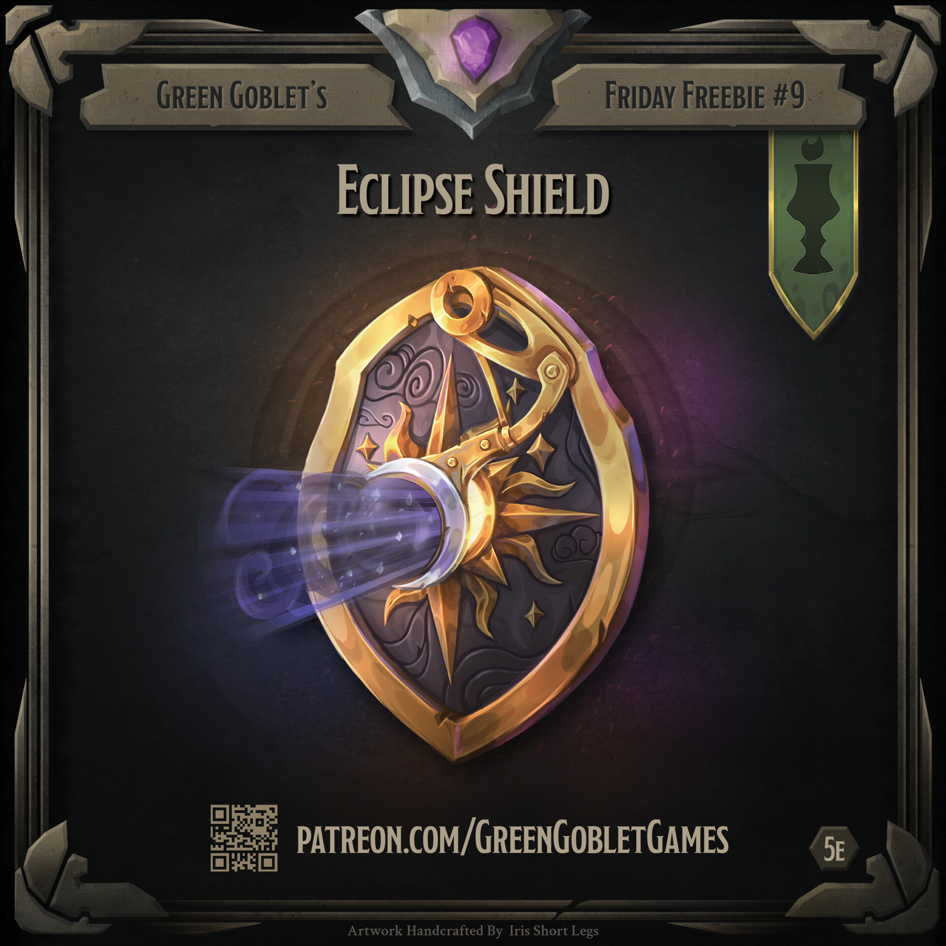 ArtStation - Magic Item: Eclipse Shield
