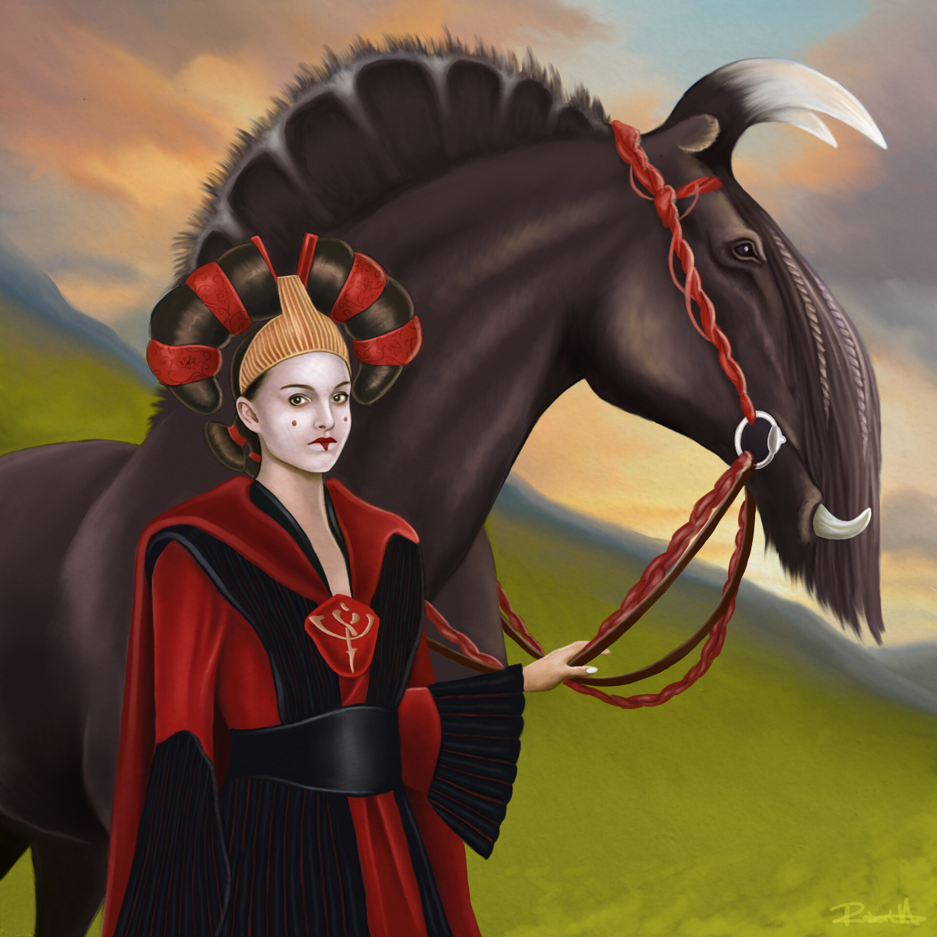 ArtStation - Queen Amidala and her Guarlara