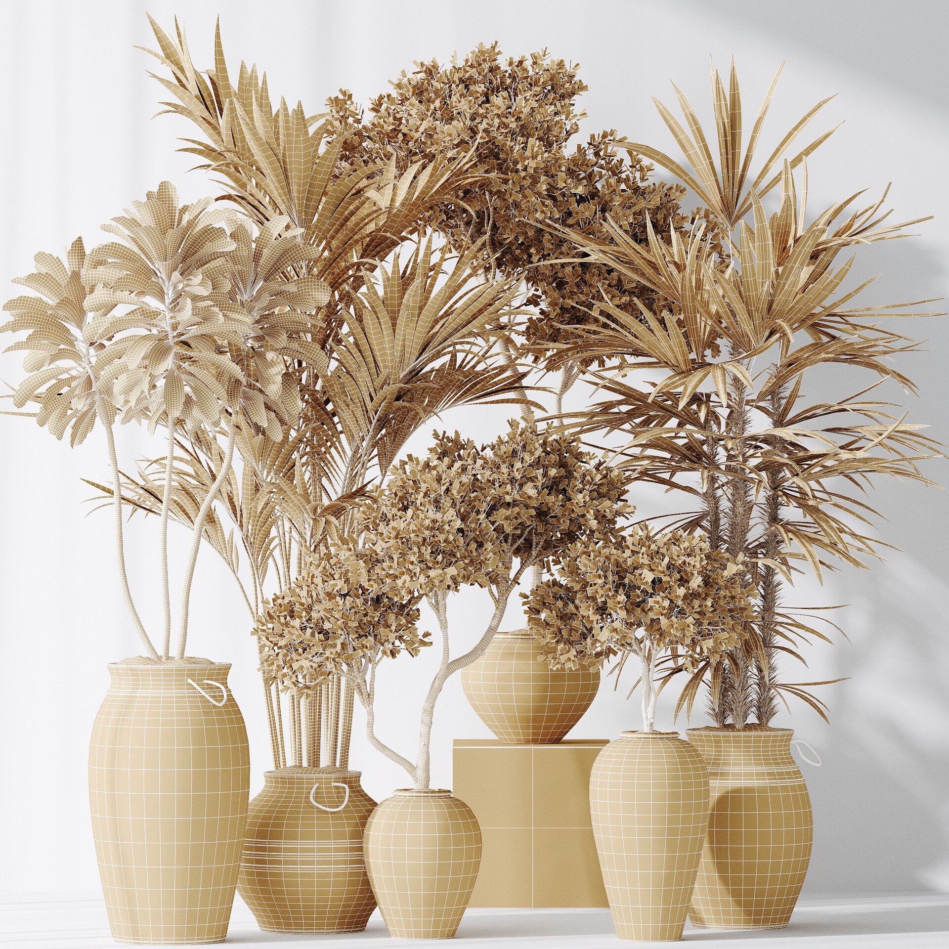 PANDORA Land - Indoor plants set 87 Mission Olive and Areca Reed Palm ...