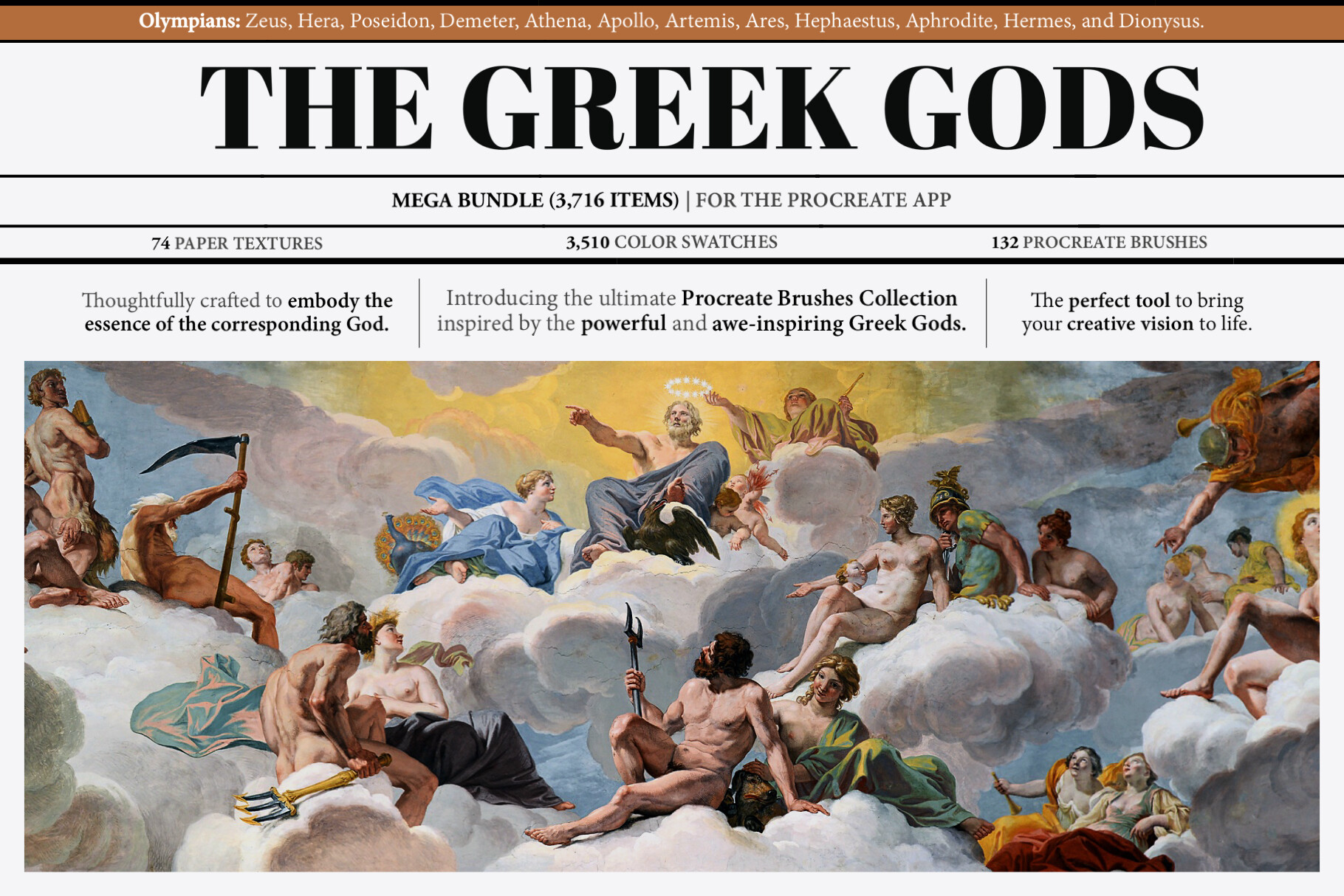 Digi Life - The Greek Gods Collection Mega Bundle for the Procreate App