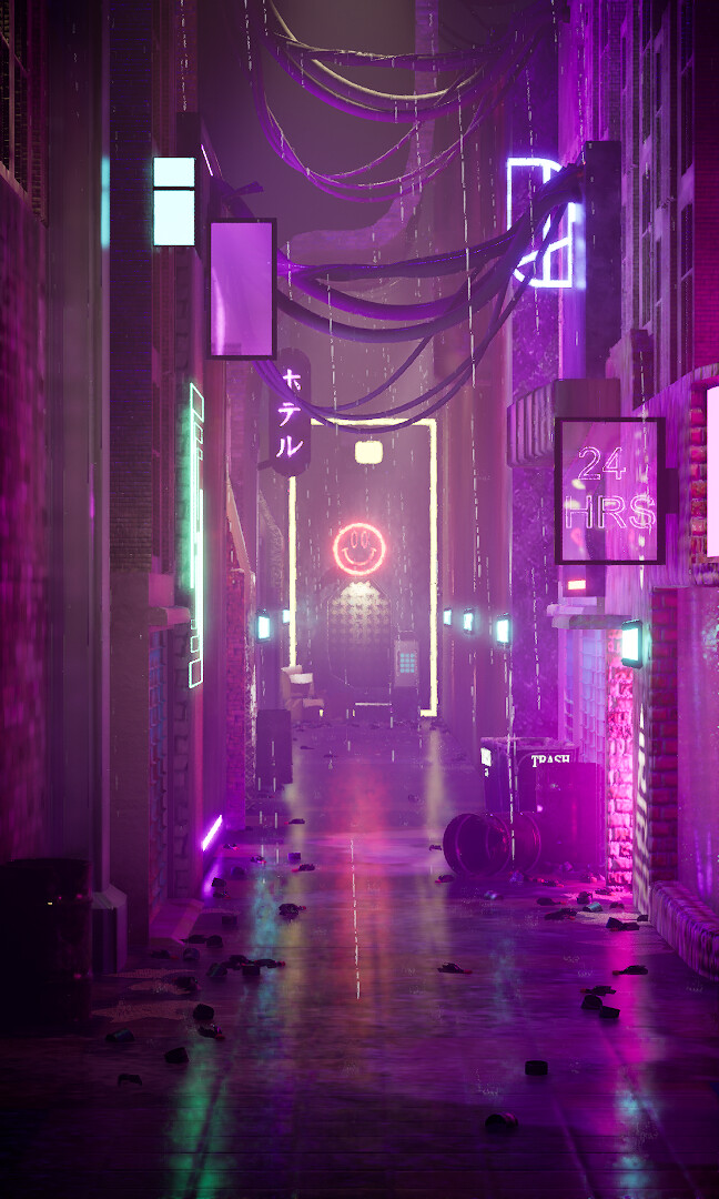 ArtStation - Cyberpunk Alleyway