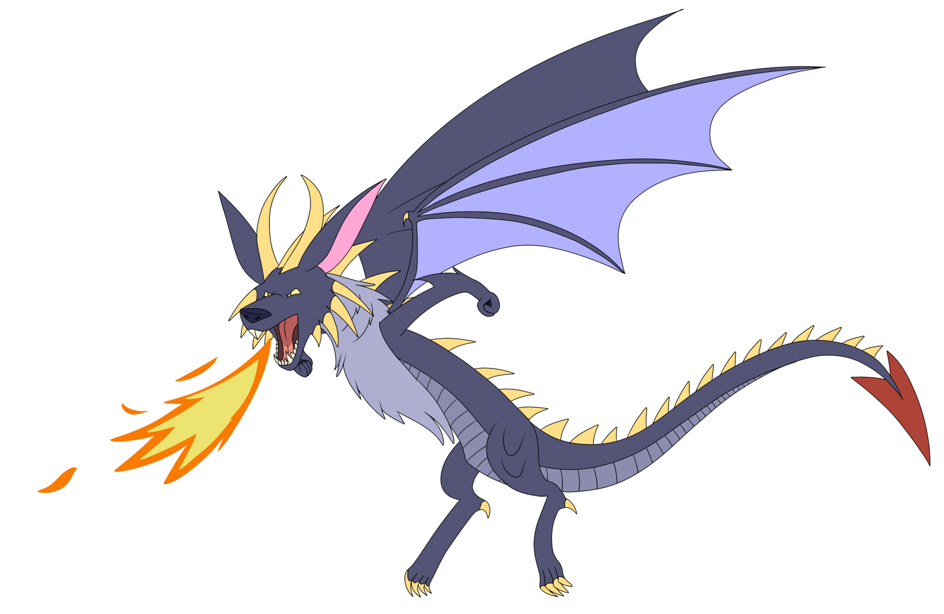 ArtStation - Bunnygon Creature using Fire breathing