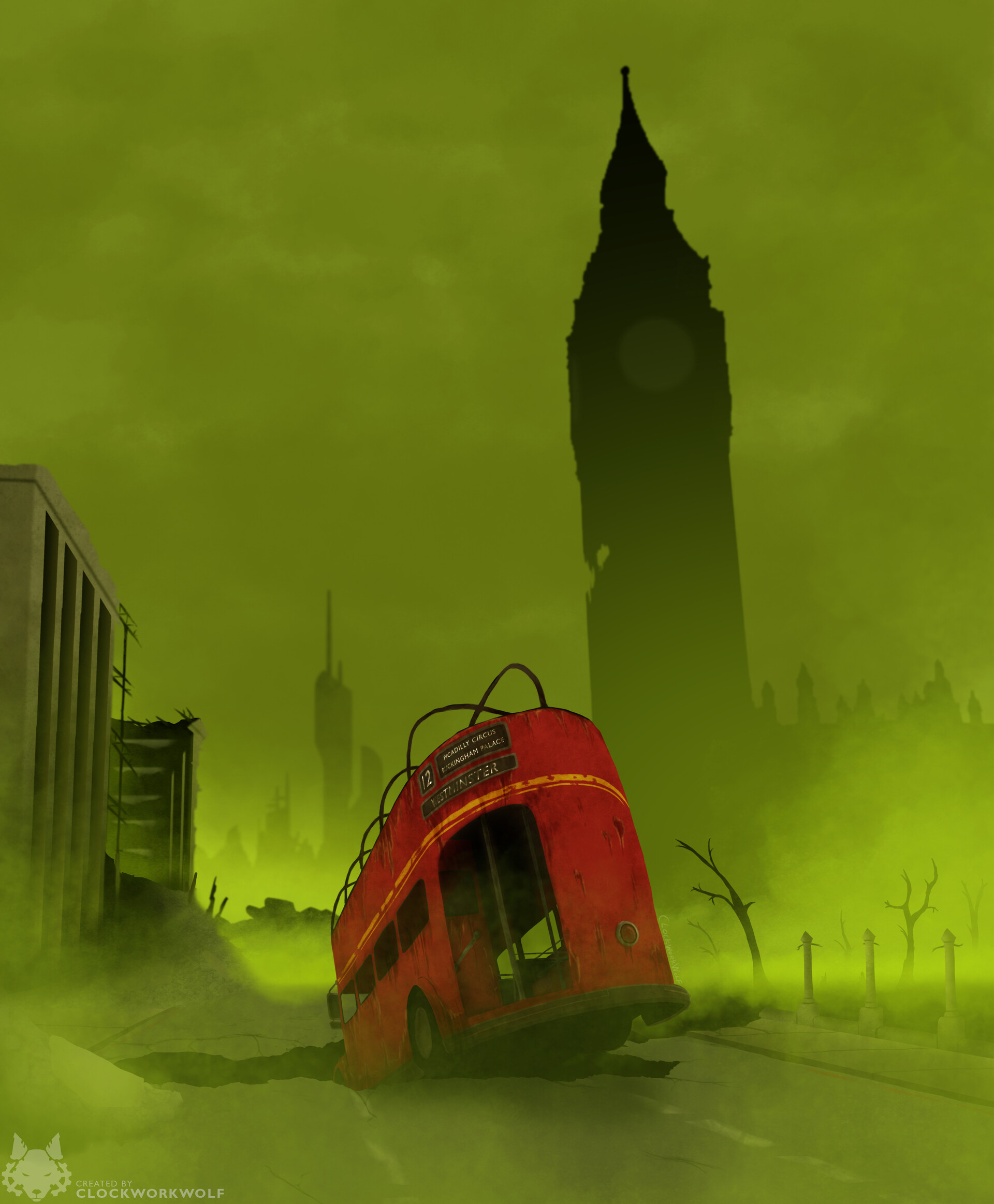 ArtStation - A Radiation Storm Over London (Fallout: London Fan Art)