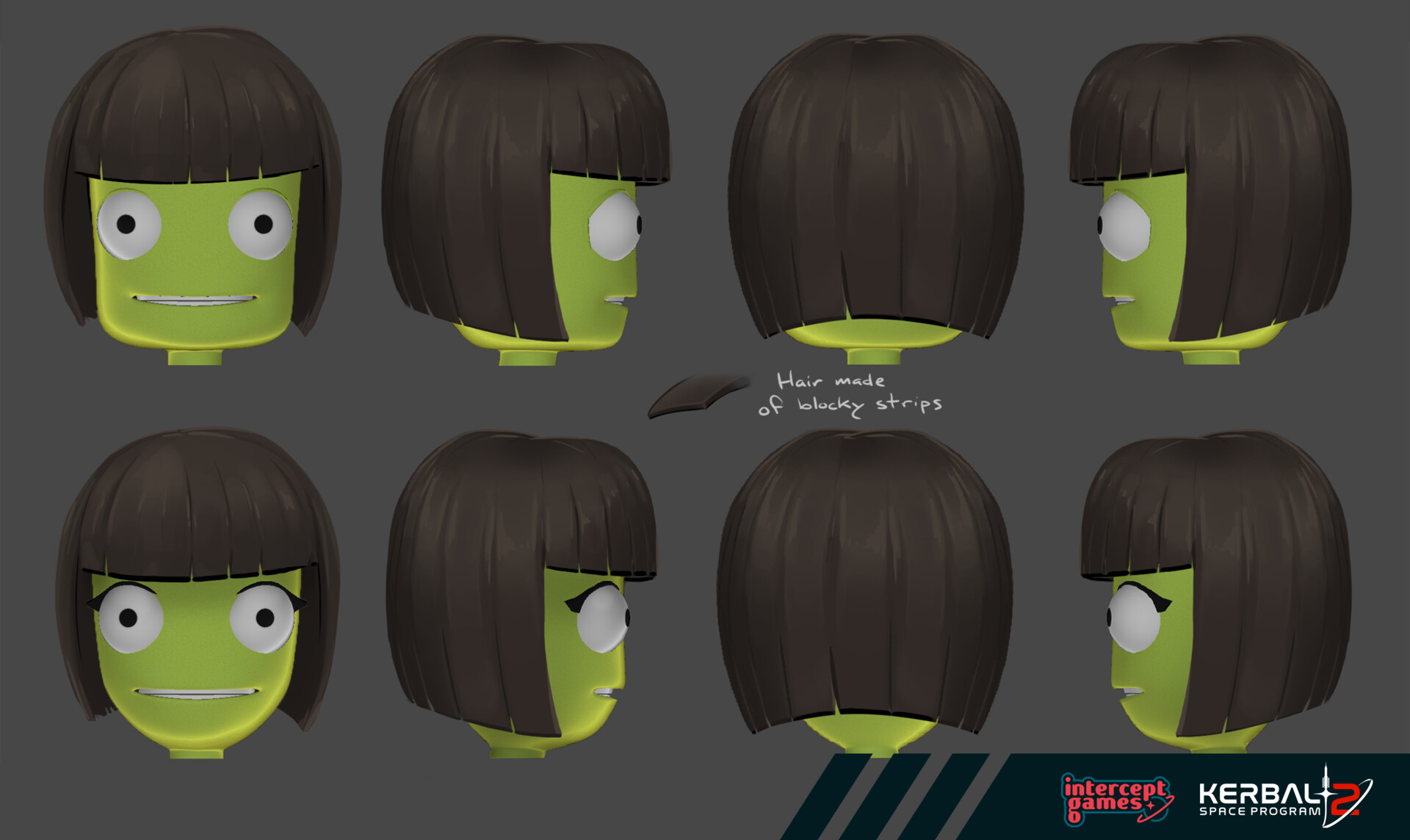 ArtStation - Kerbal Space Program 2 - Kerbal Hairstyle Concepts