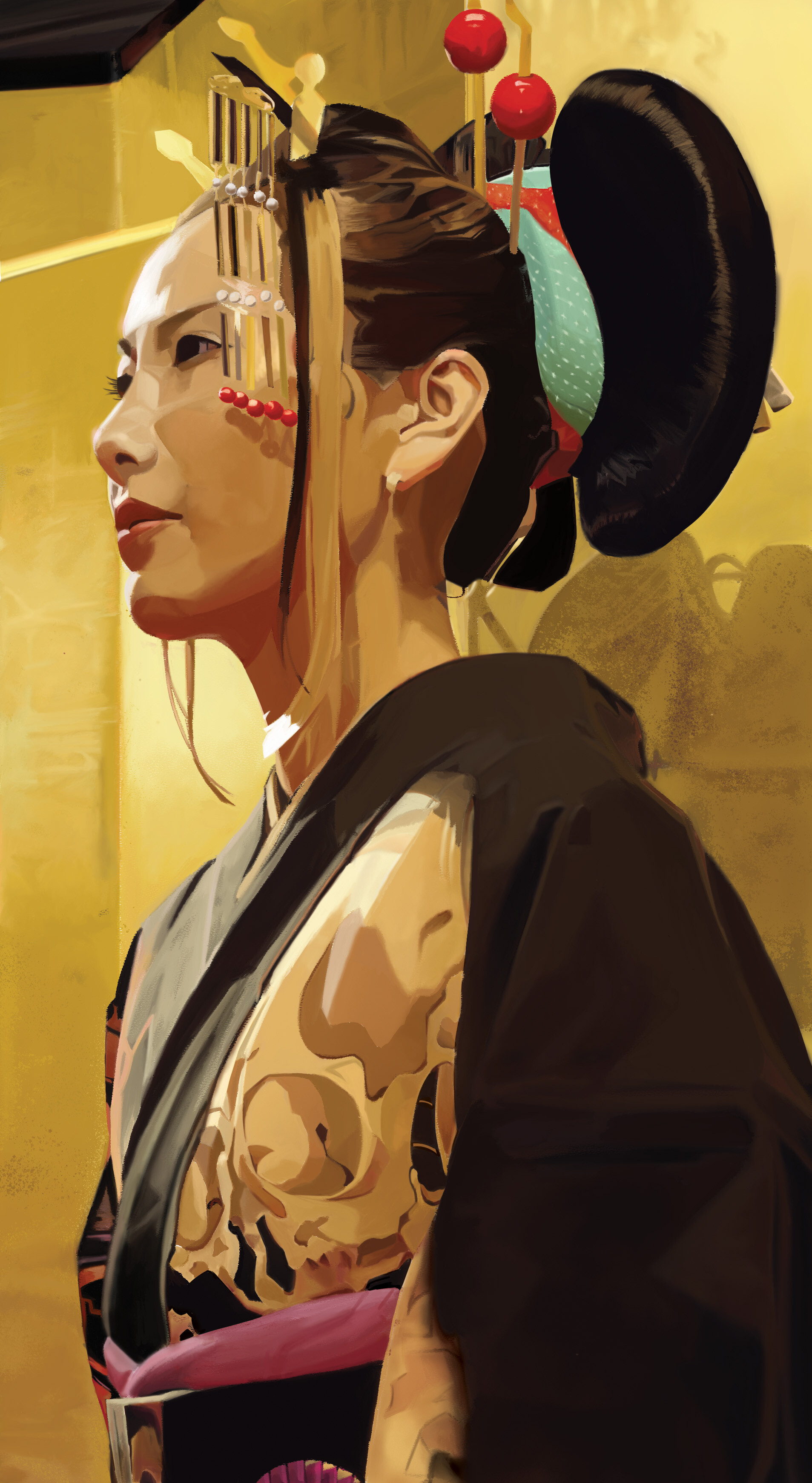 ArtStation - Digital Portrait of the japanese female rapper "Nene ...