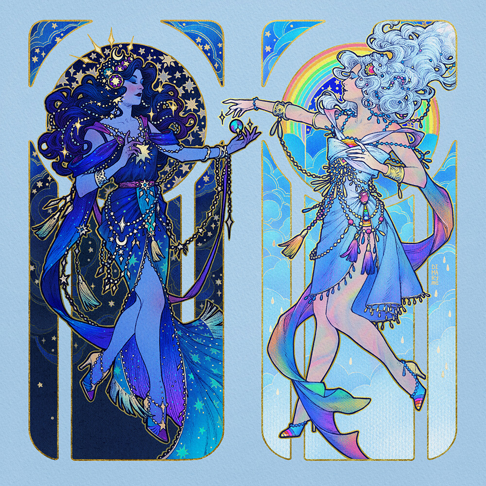 Nyx & Iris by Maria Dimova : r/ImaginaryMythology