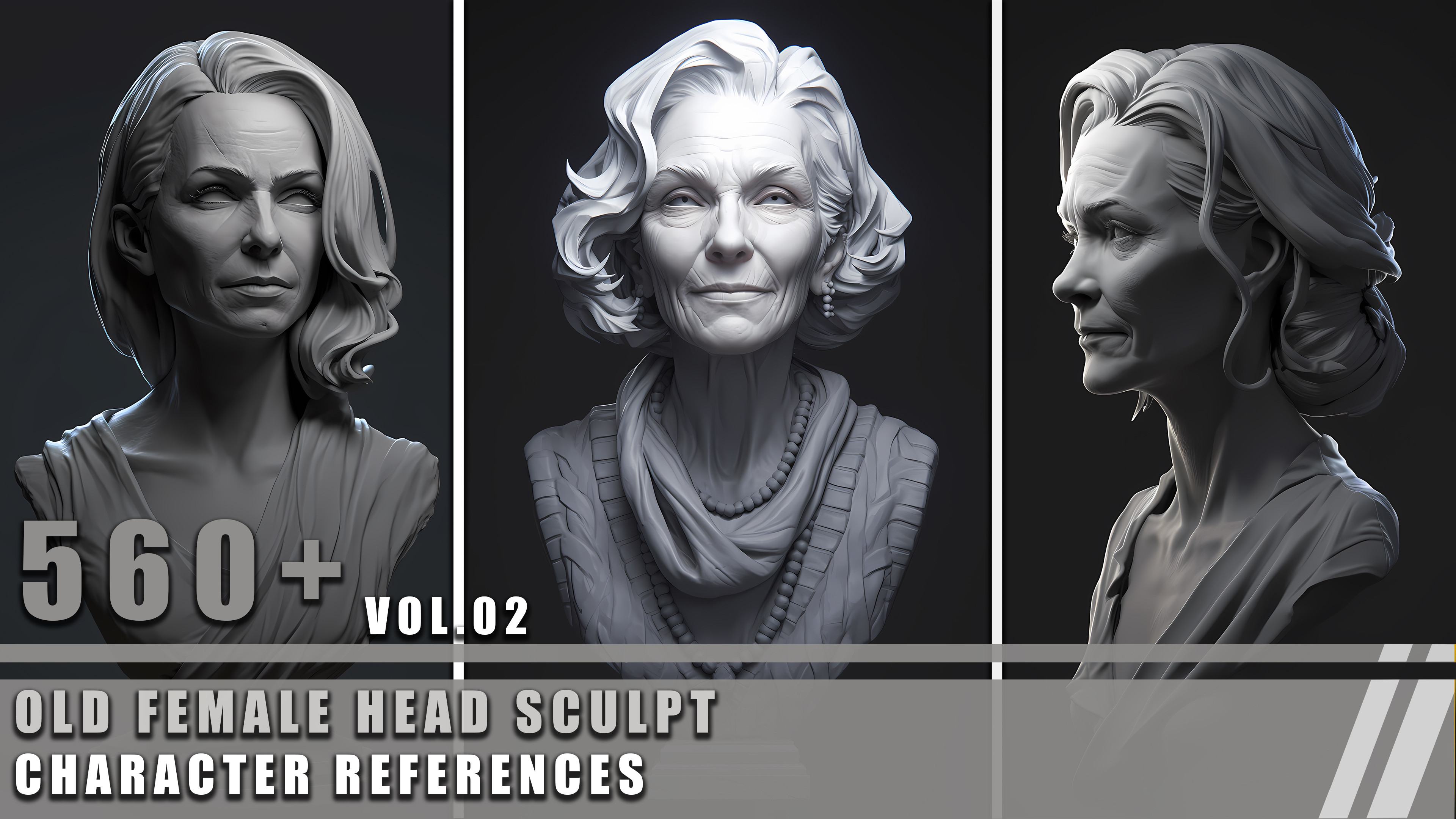 WaterLaw's Studio - 560+ Old Female Head sculpt - Character References ...