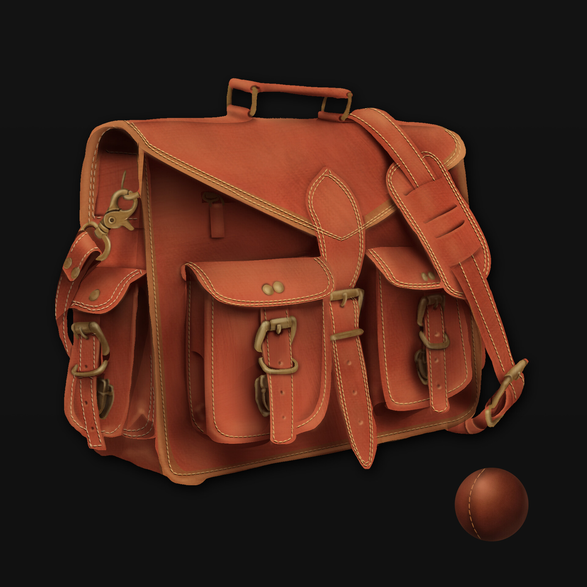 ArtStation - Leather Bag: Prop