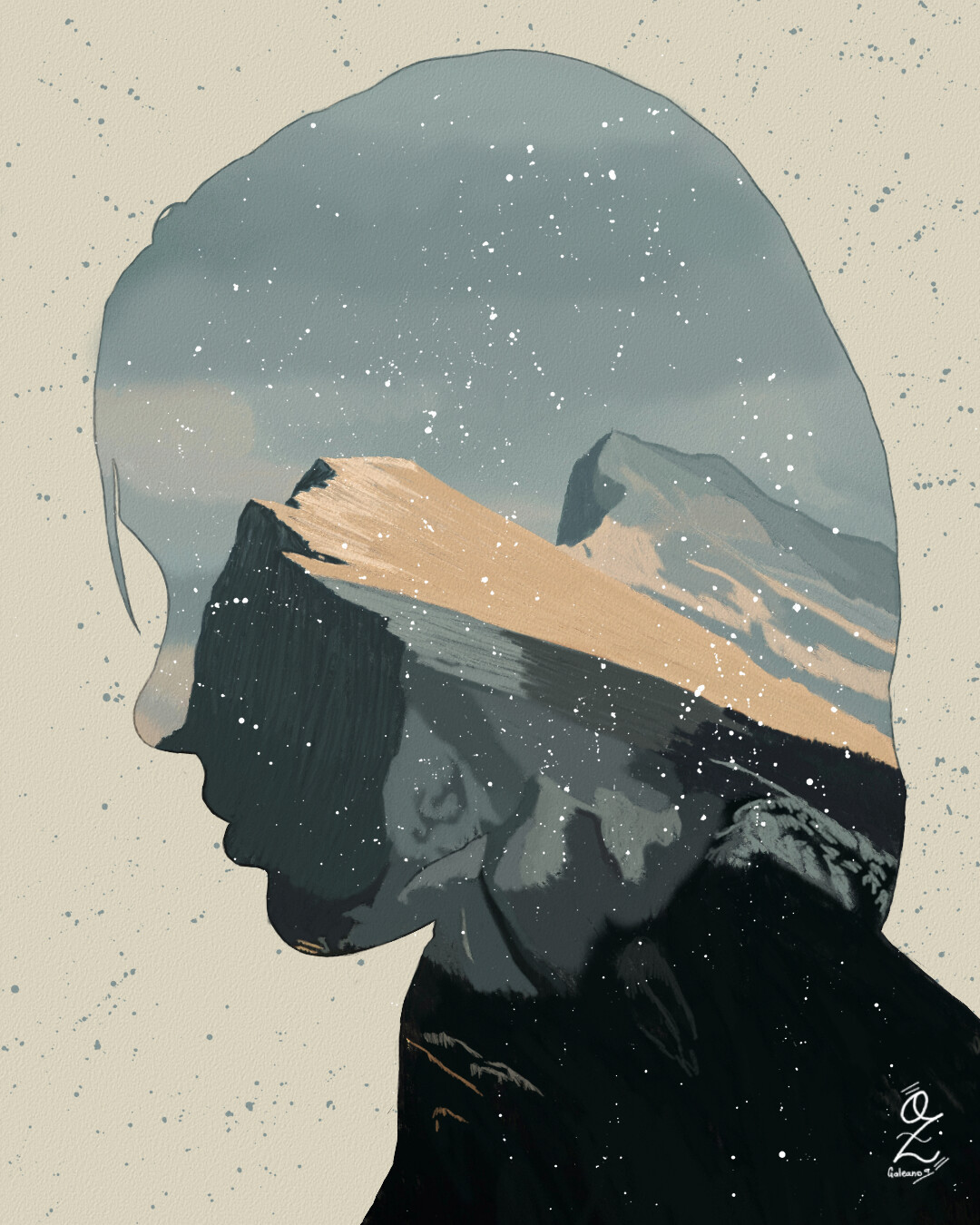 ArtStation - Side Face Portrait Illustration 19