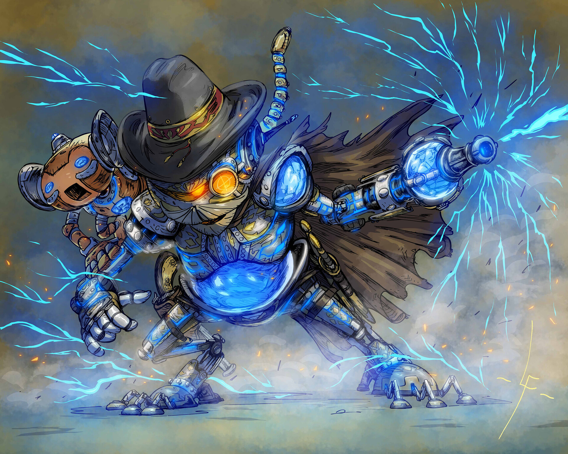 ArtStation - Autognome electric gunman