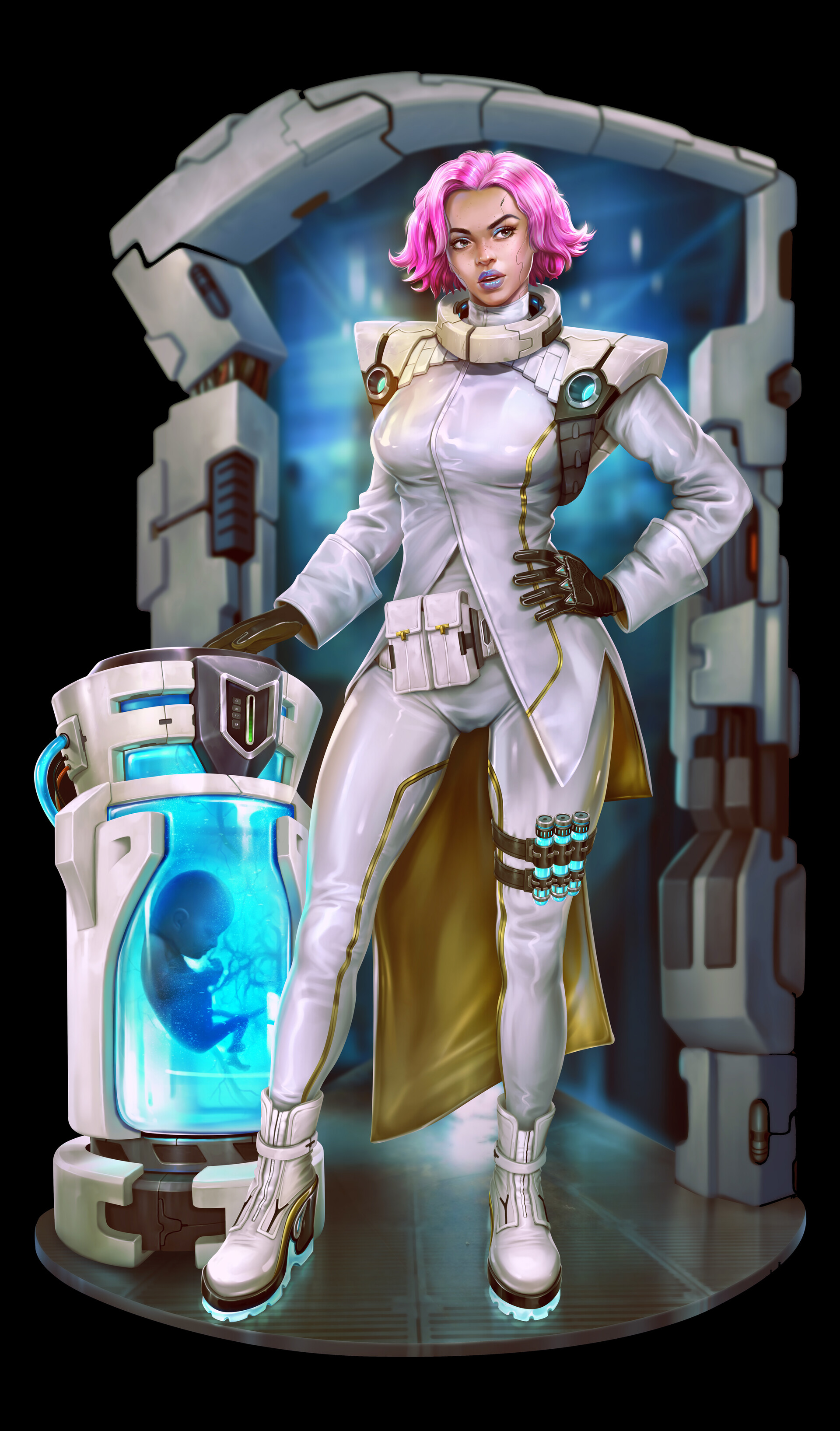 ArtStation - cyberpunk Lab researcher