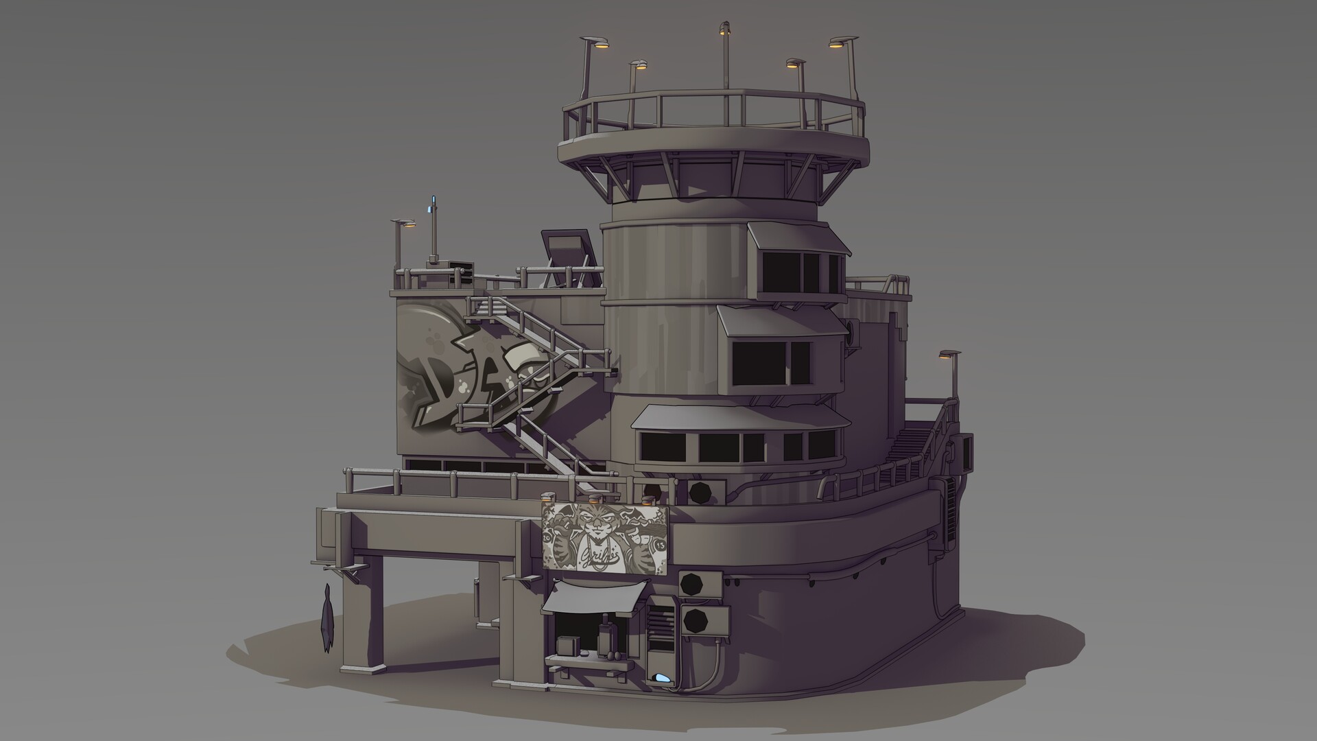 ArtStation - Industrial Radio Tower